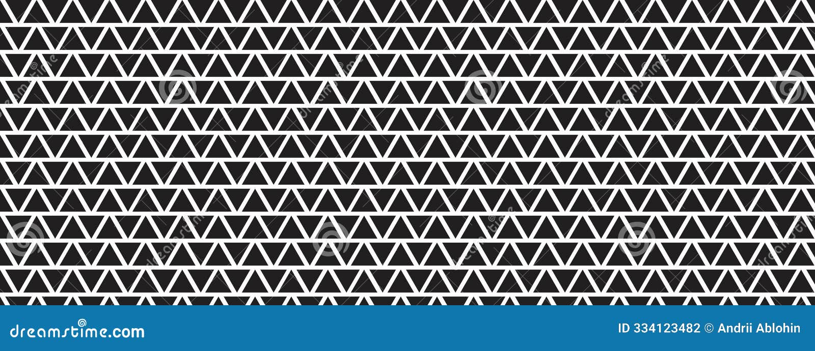 Perforated or Corrugated Surface with Triangular Holes. Repeating Black ...