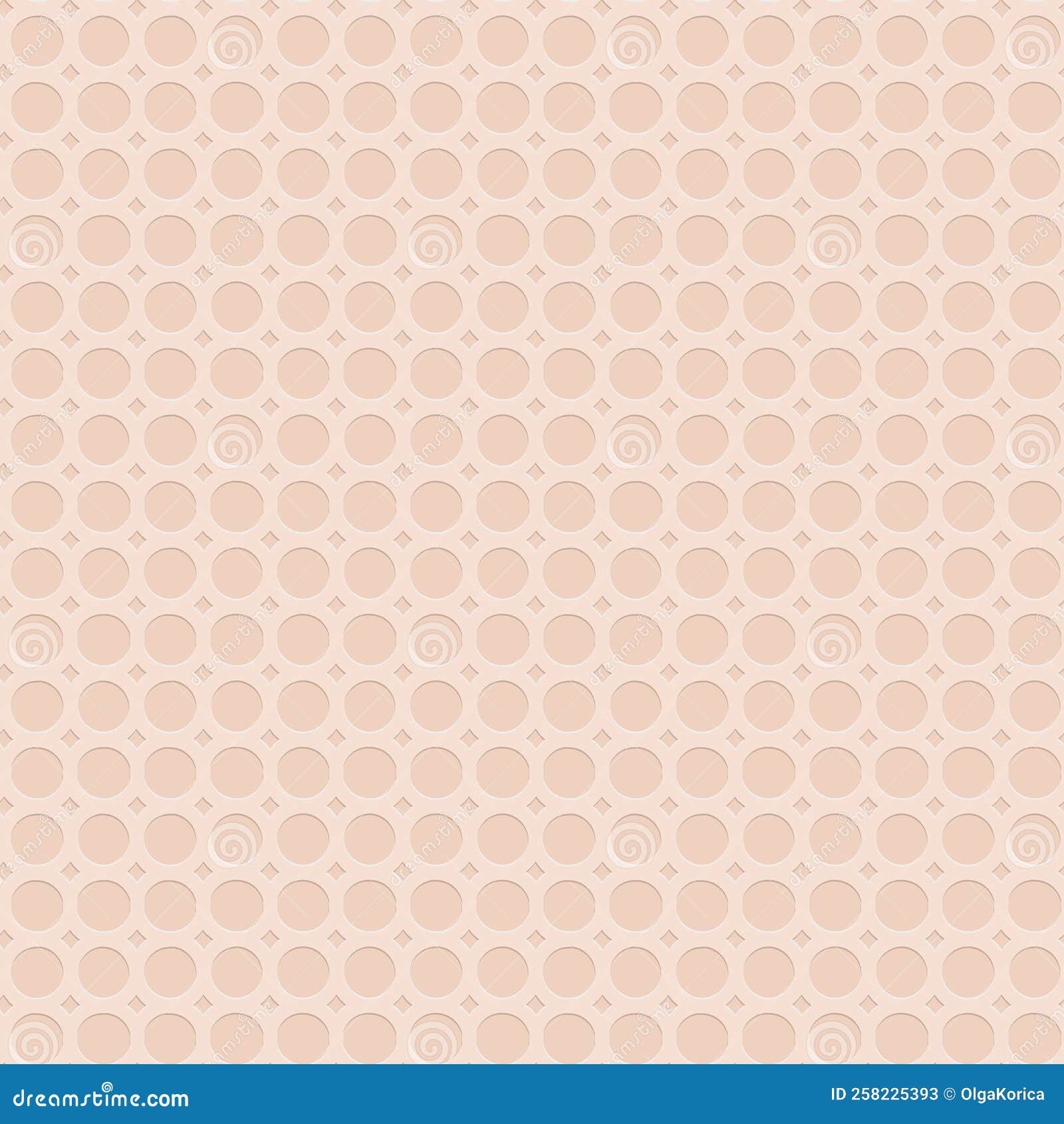 Perforated Embossed Seamless Pattern on Beige Background, Arabic ...
