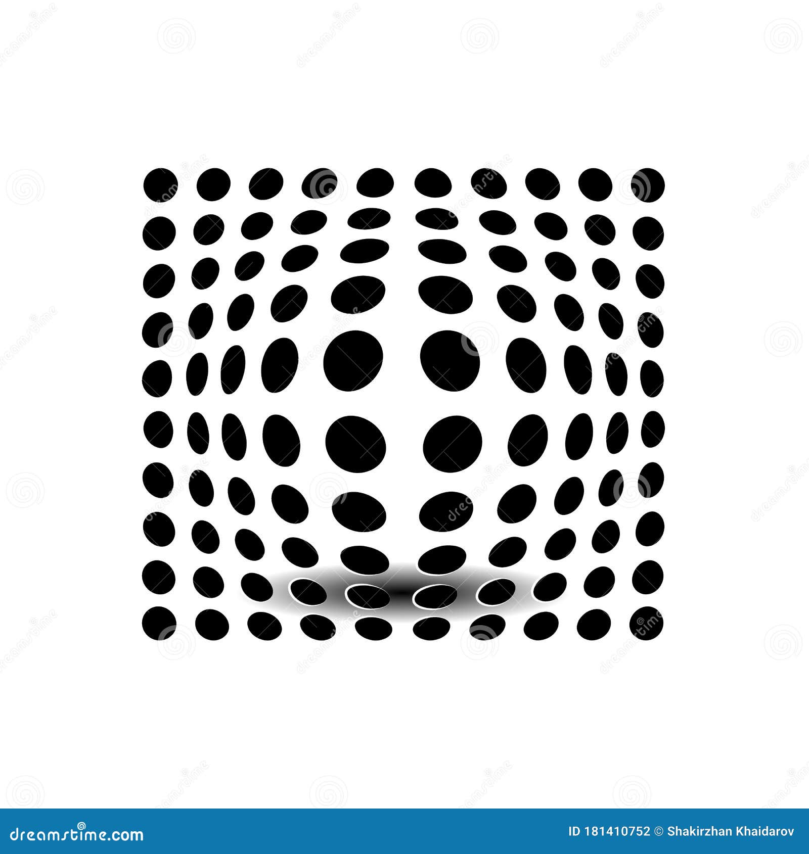 Perforated Grid with Distorted Circles Envelops an Invisible Ball with ...