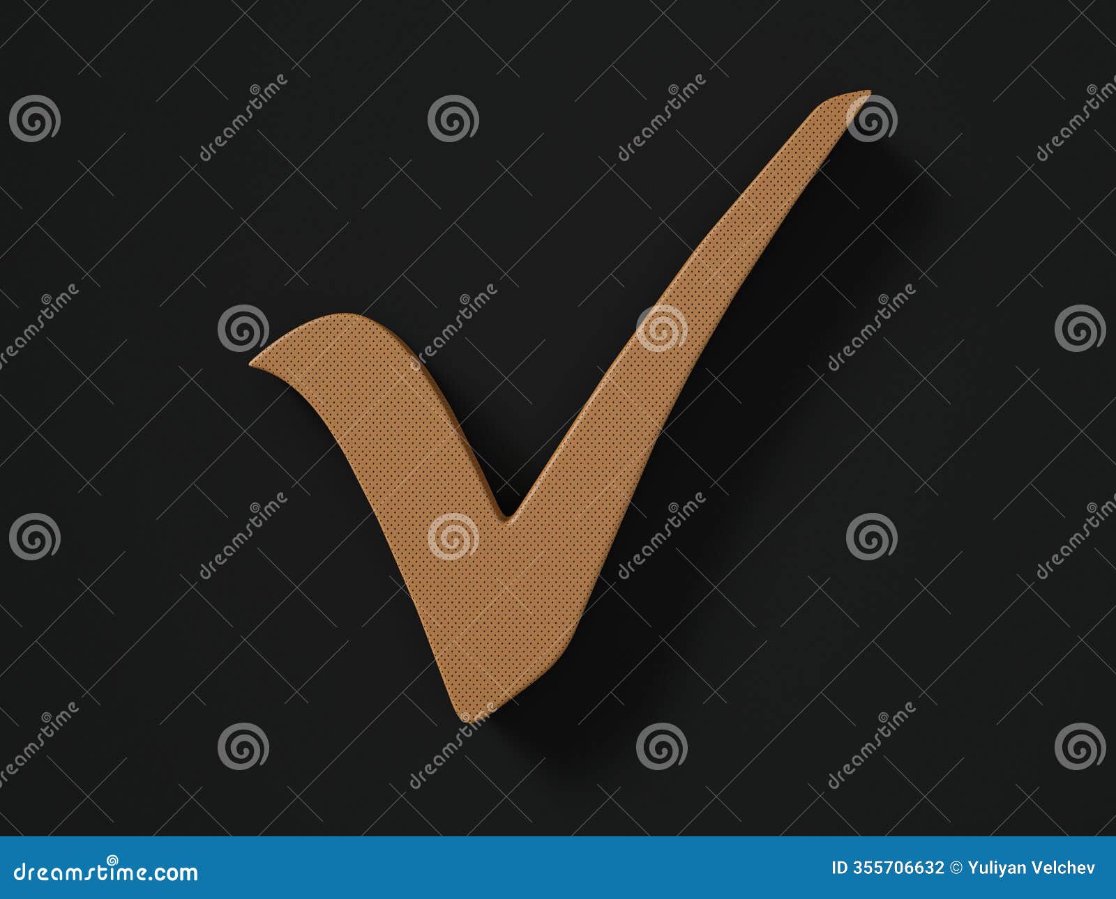 Perforated Leather Check Mark Symbol Stock Illustration - Illustration ...