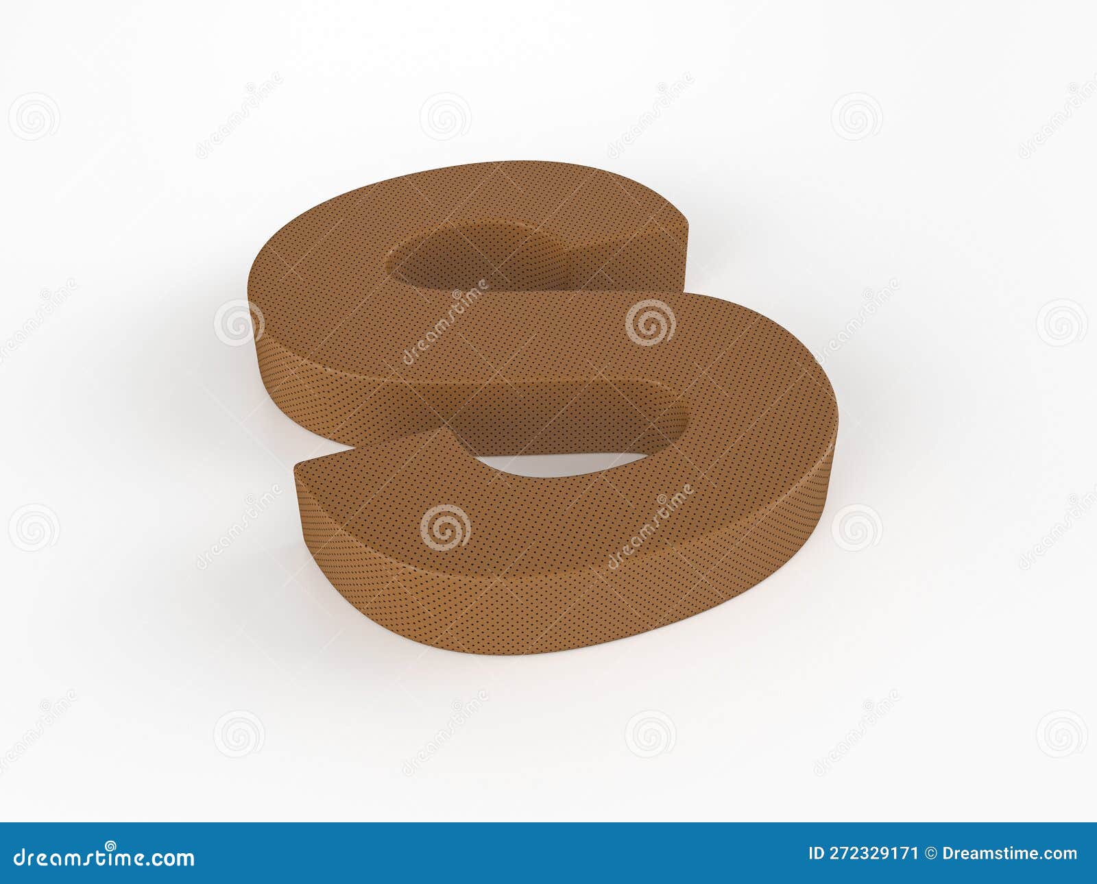 Perforated Leather Letter S Stock Illustration - Illustration of render ...