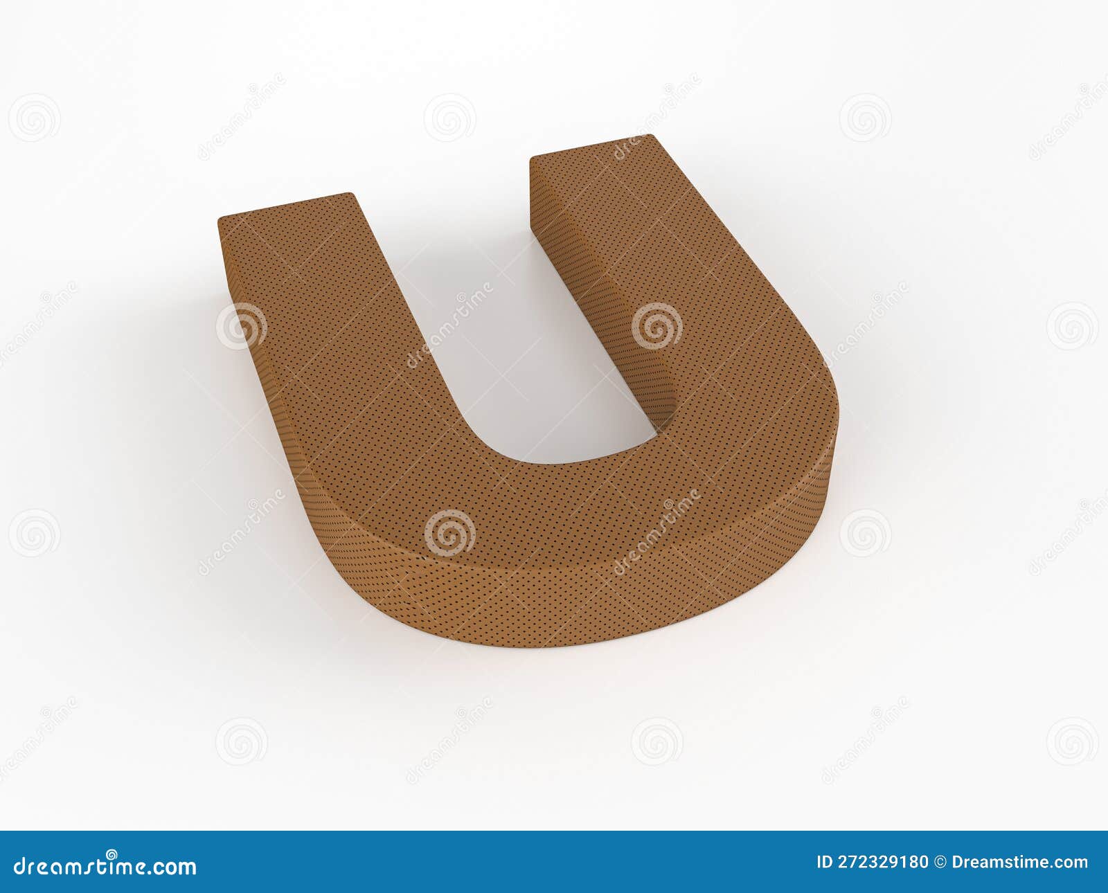 Perforated Leather Letter U Stock Illustration - Illustration of mesh ...