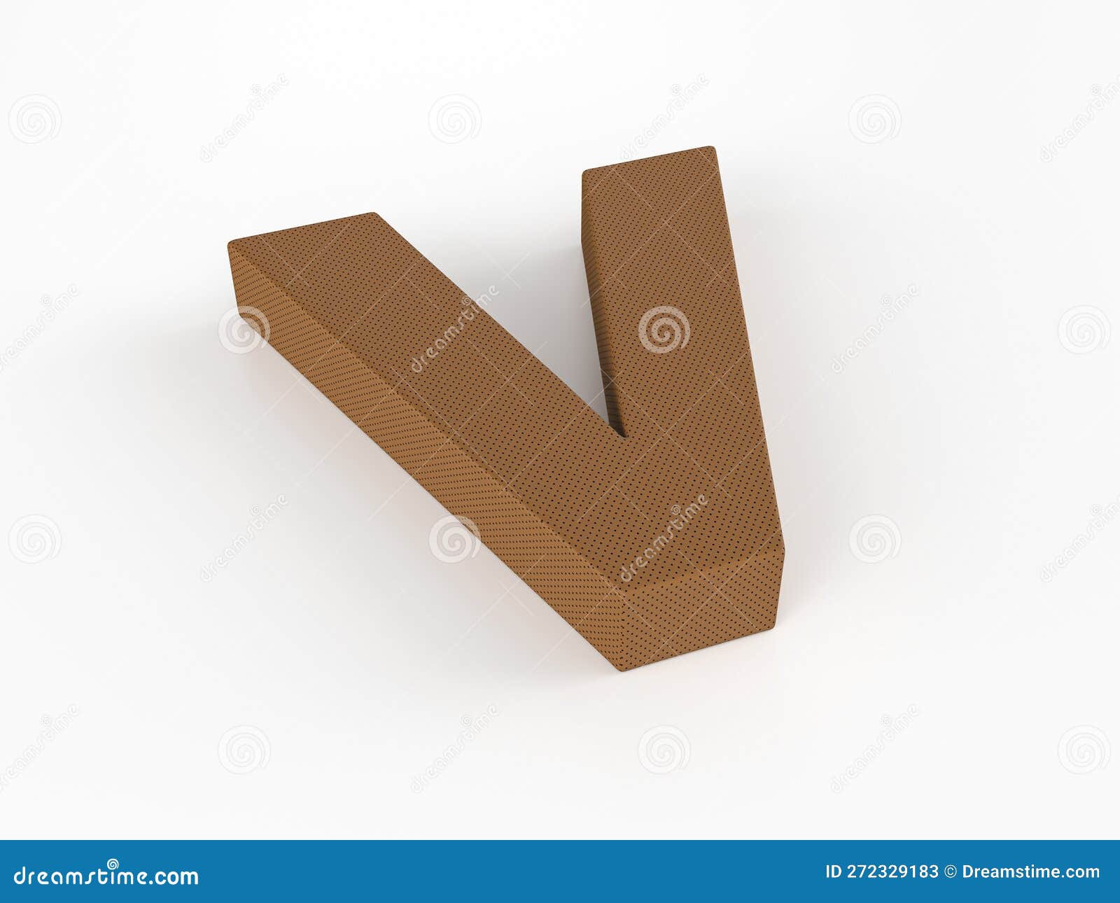 Perforated Leather Letter V Stock Illustration - Illustration of ...