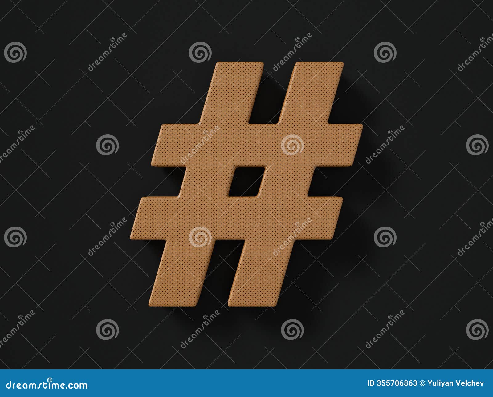 Perforated Leather Number Symbol Stock Illustration - Illustration of ...