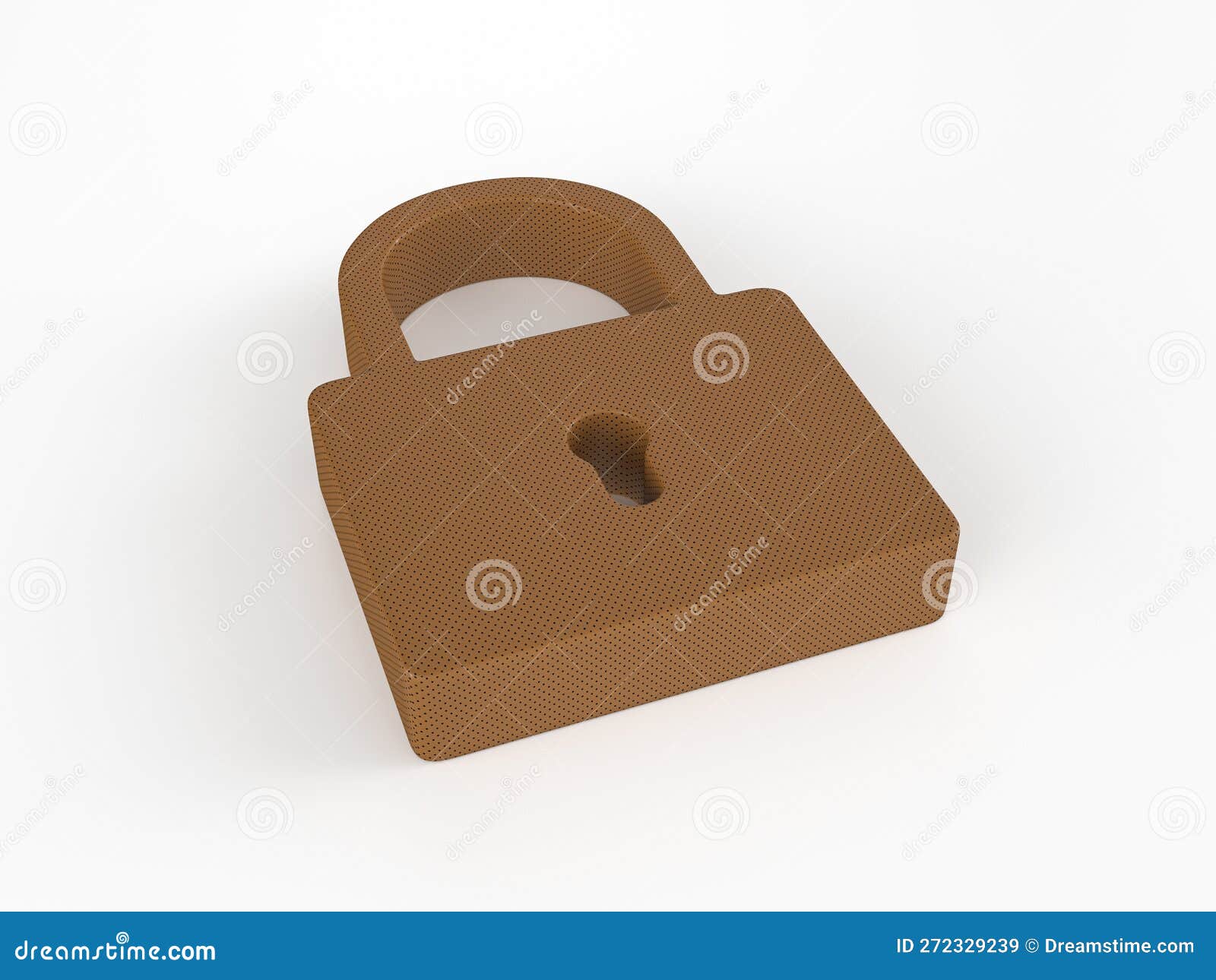Perforated Leather Padlock Symbol Stock Illustration - Illustration of ...