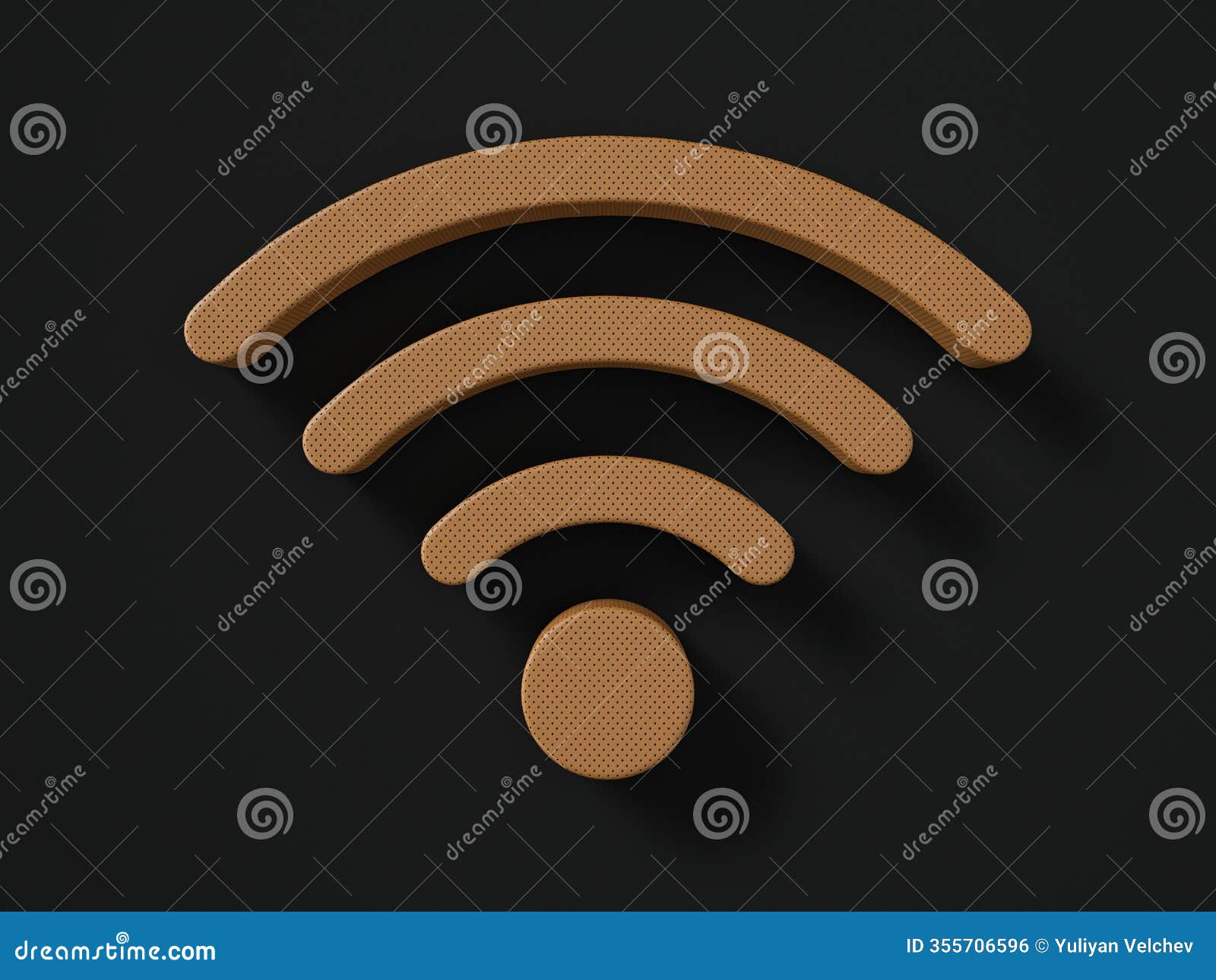 Perforated Leather Wifi Symbol Stock Illustration - Illustration of ...