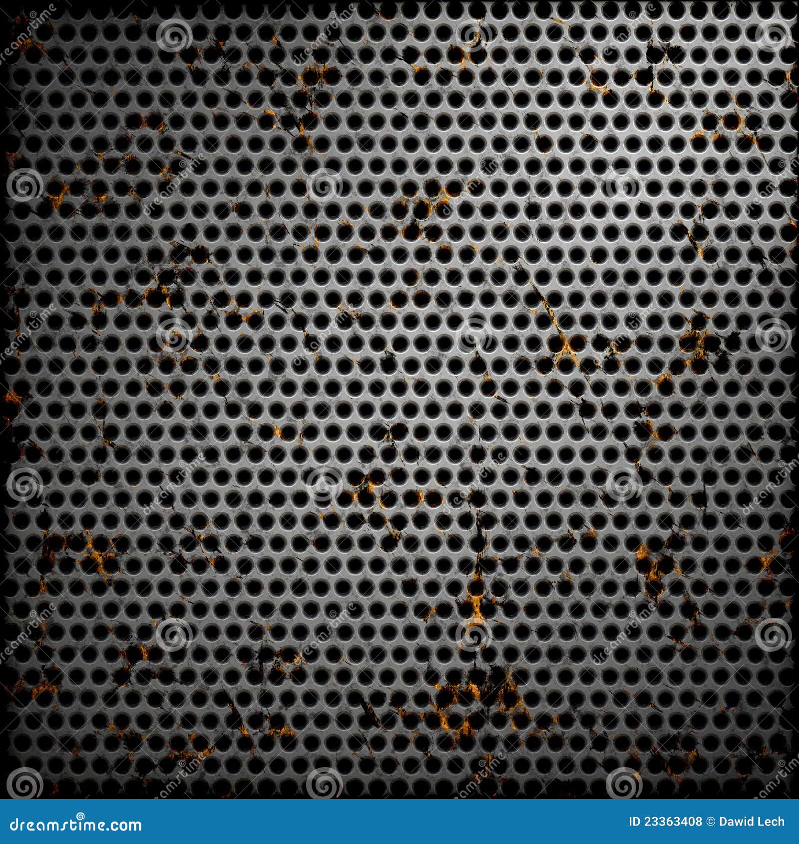 Perforated Rust Steel Grating, Stamping Steel Grating.. Royalty-Free ...