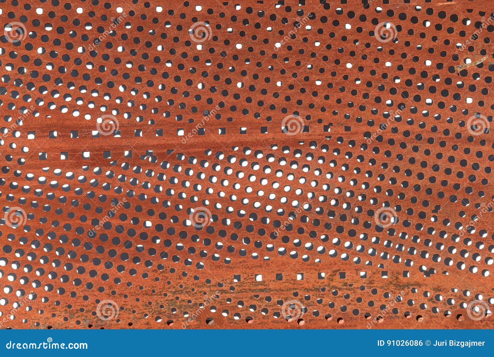 Perforated Metal Rusty Surface Stock Photo - Image of hole, perforated ...