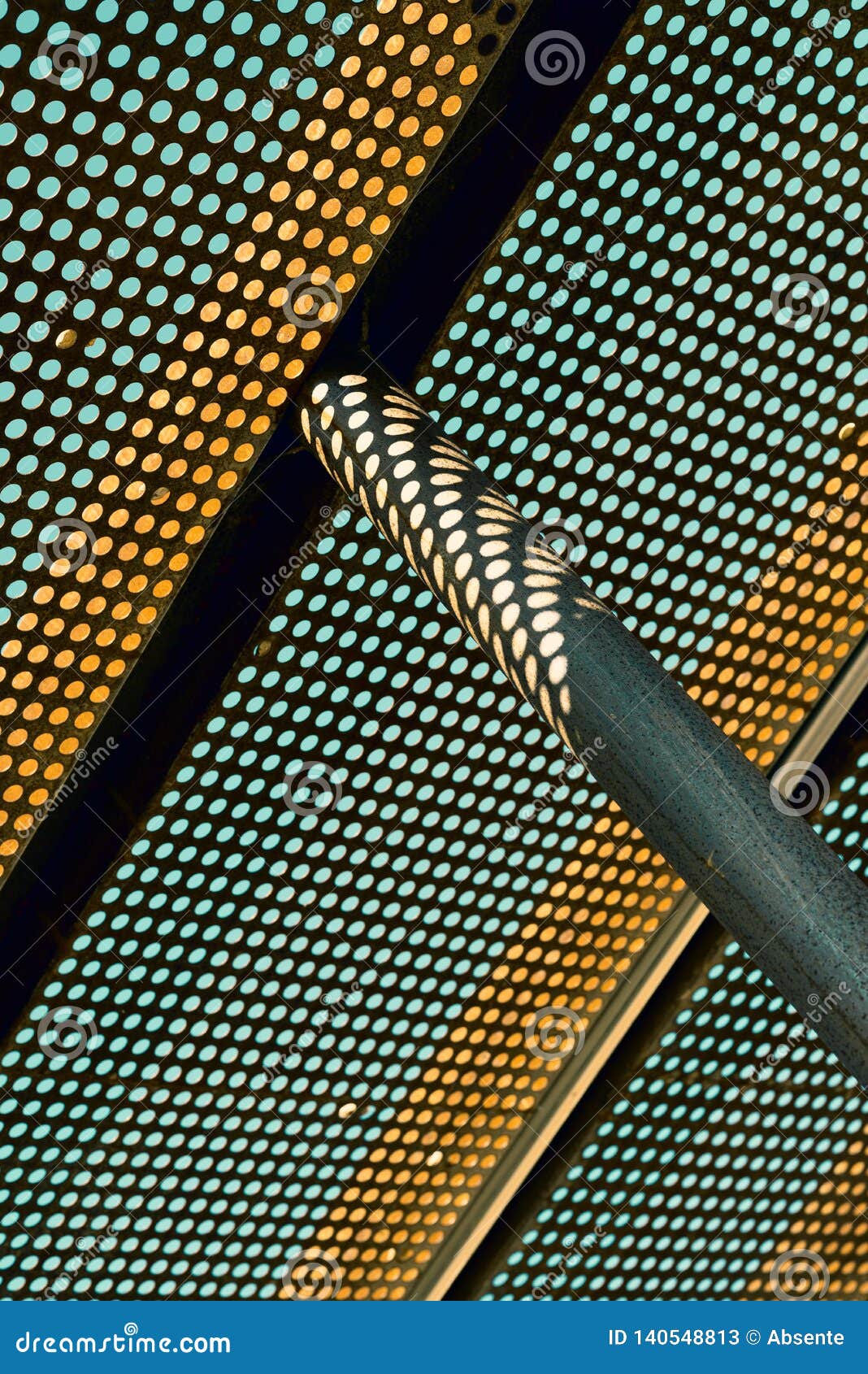 Perforated Metal Structures Stock Image - Image of black, geometric ...