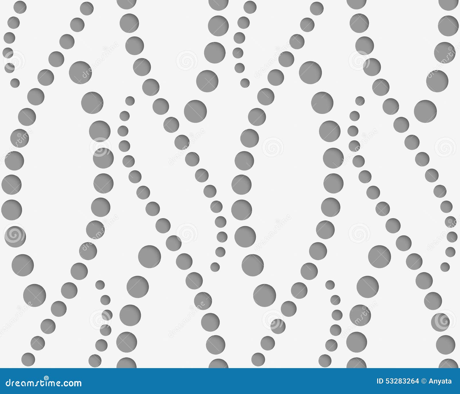 Perforated Paper with Dotted Wavy Shapes Stock Vector - Illustration of ...