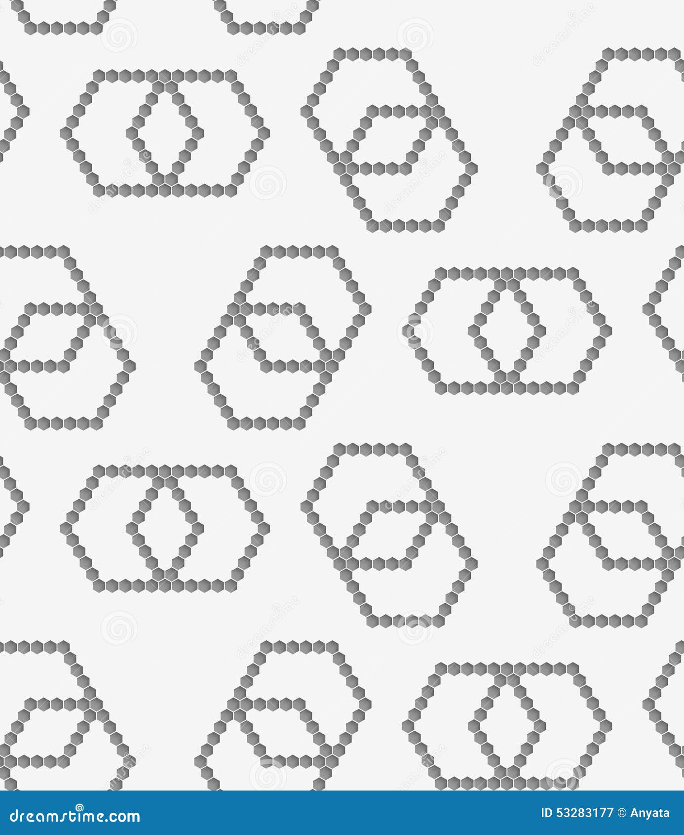 Perforated Paper with Hexagons Forming Infinity Shapes Stock Vector ...