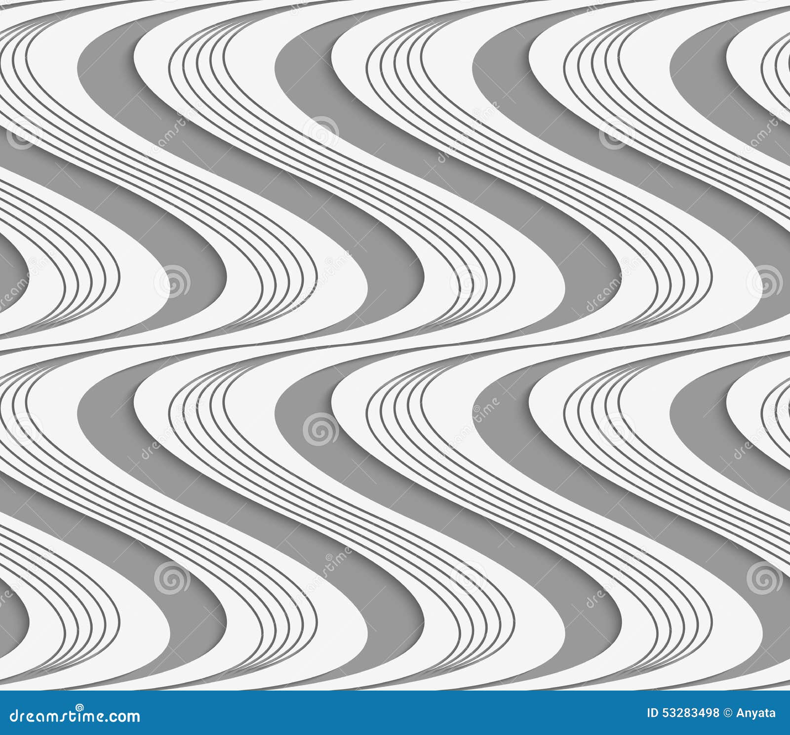 Perforated Paper with Vertical Striped and Solid Waves Stock Vector ...