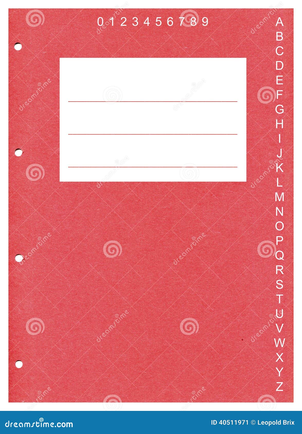 Perforated Red Covering Page Stock Image - Image of blank, paperboard ...