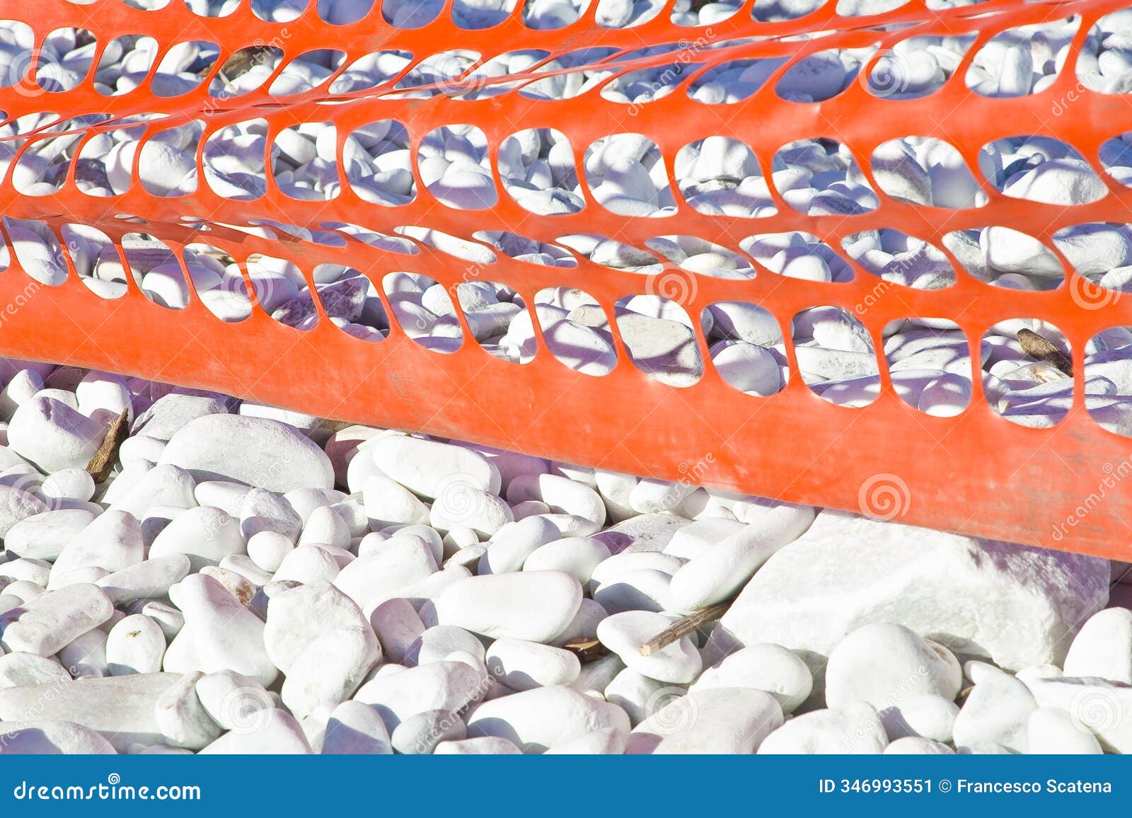 Perforated Safety Orange Plastic Grid To Delimit Construction Site ...