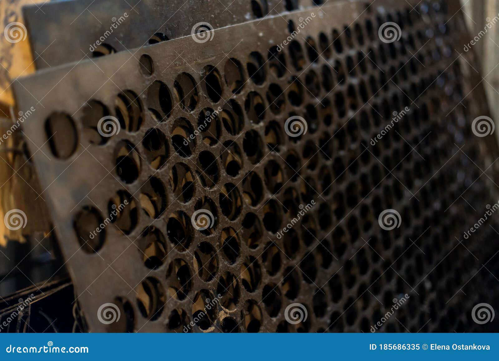 Perforated Shaped Metal Mesh Stock Image - Image of pattern, mesh ...