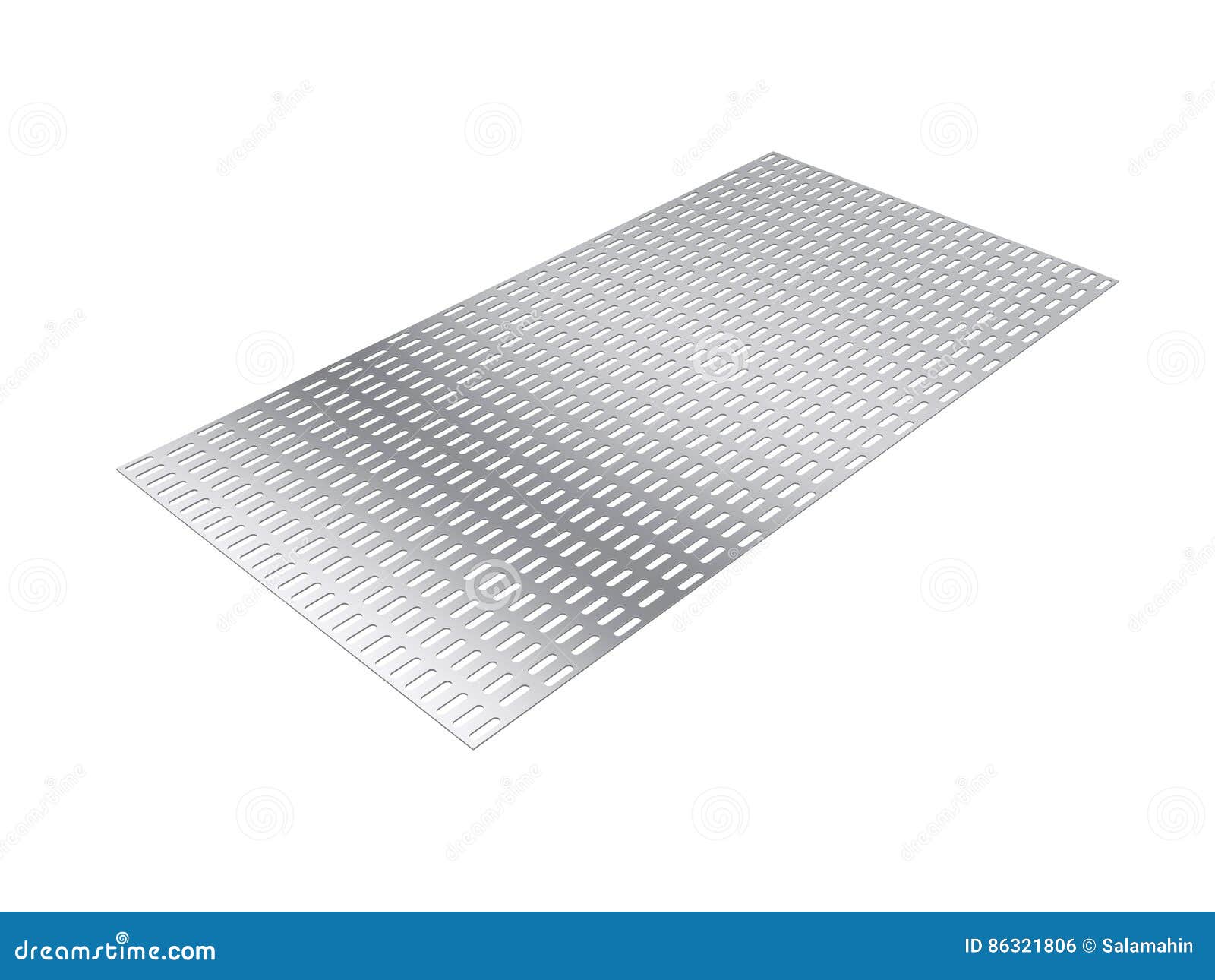 Perforated Sheet Panel Seamless Texture, 3D Illustration Map For ...