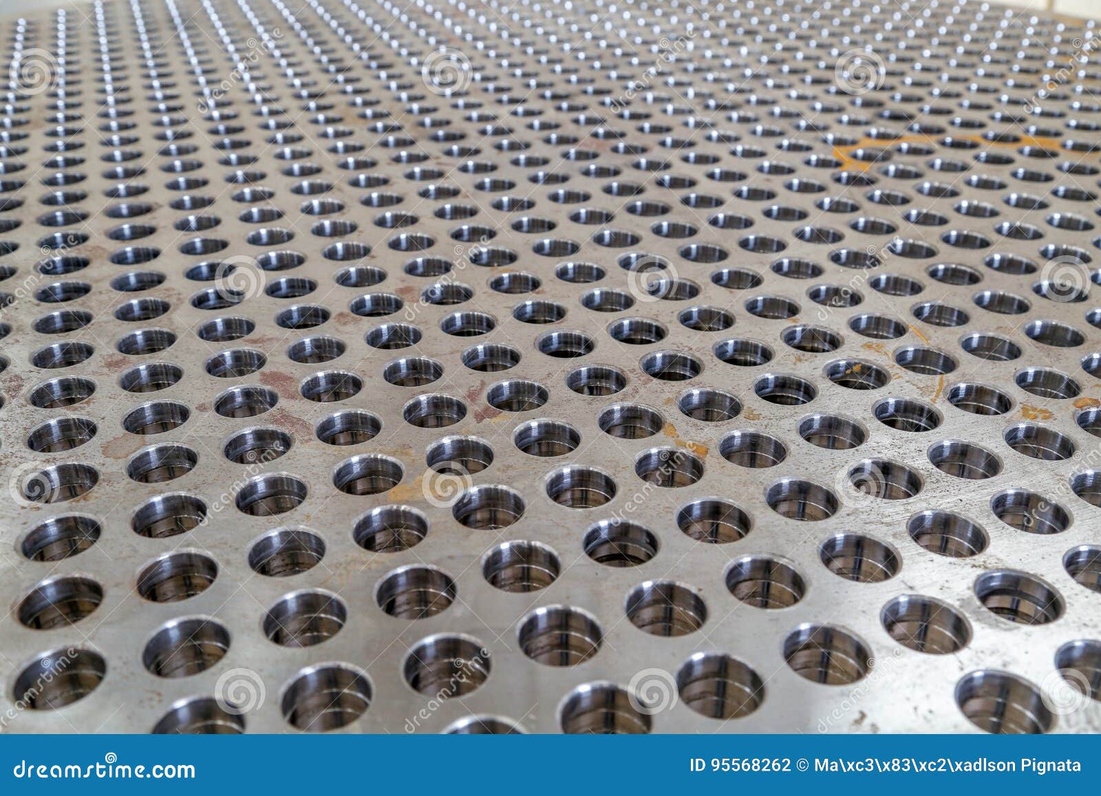 Perforated steel stock photo. Image of sheet, steel, mesh - 95568262