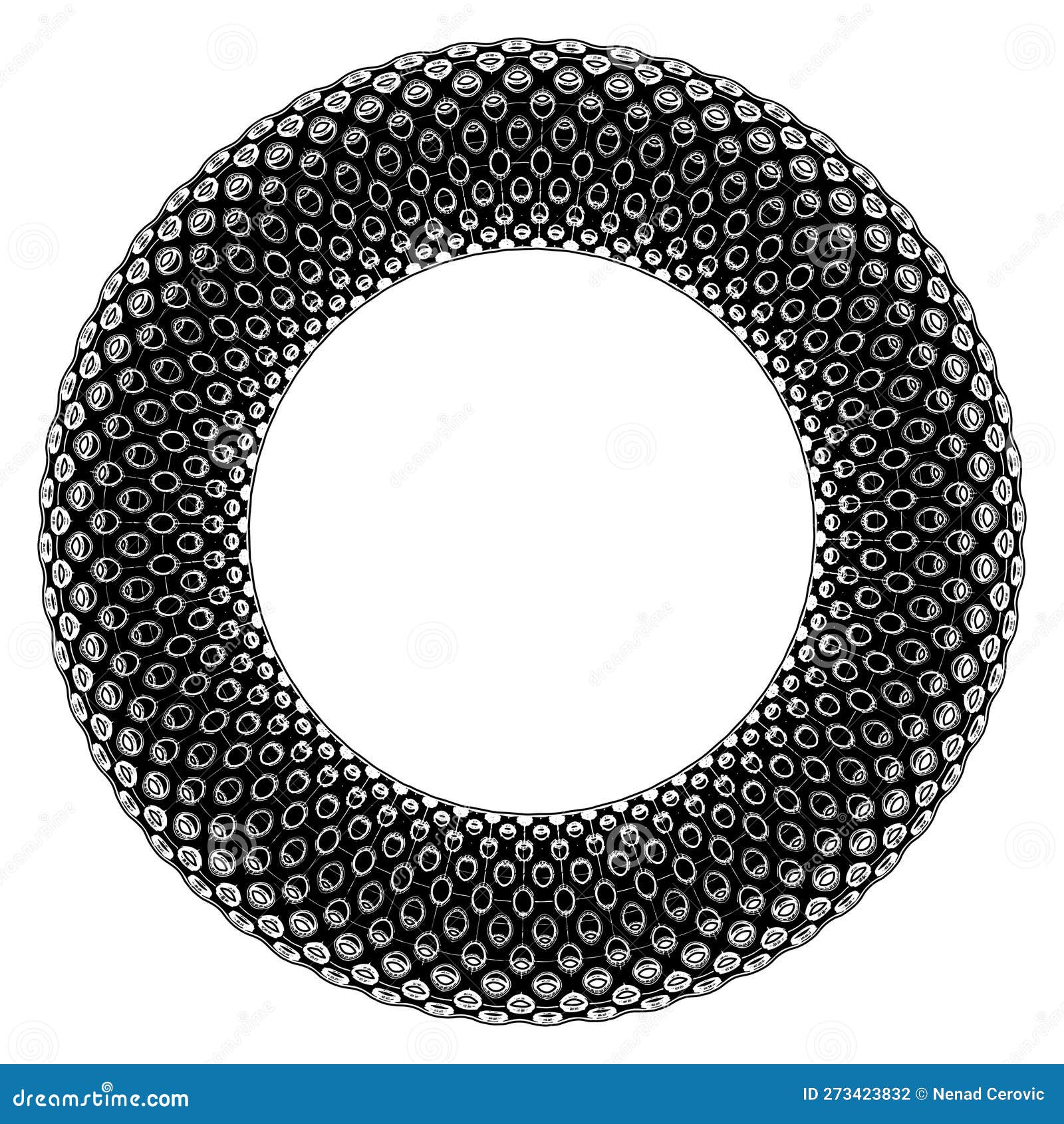 Perforated Torus Vector. Illustration Isolated on White Background ...