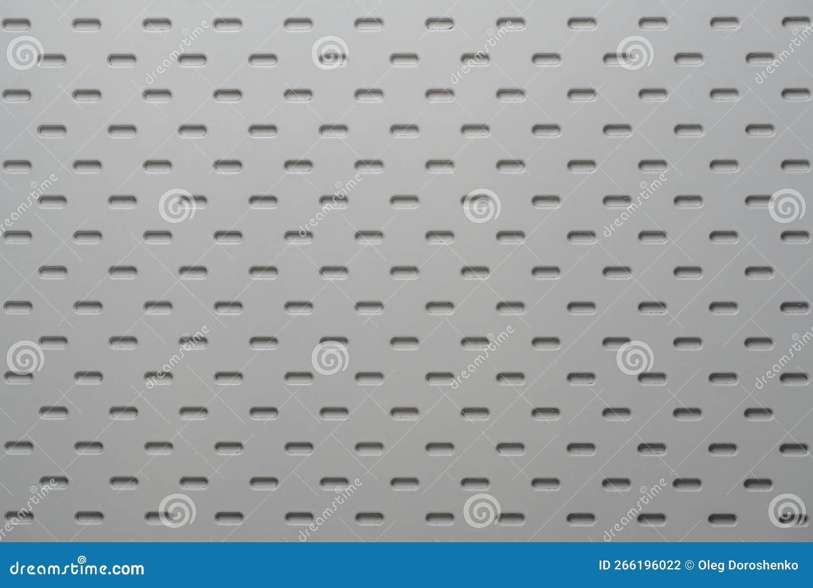 Perforated White Plastic Panel for Background or Texture. Surface with ...