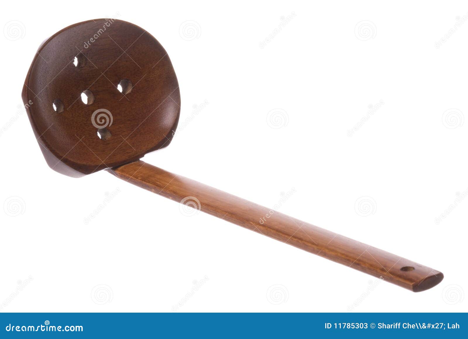 Perforated Wooden Spoon Isolated Stock Image - Image of utensils ...