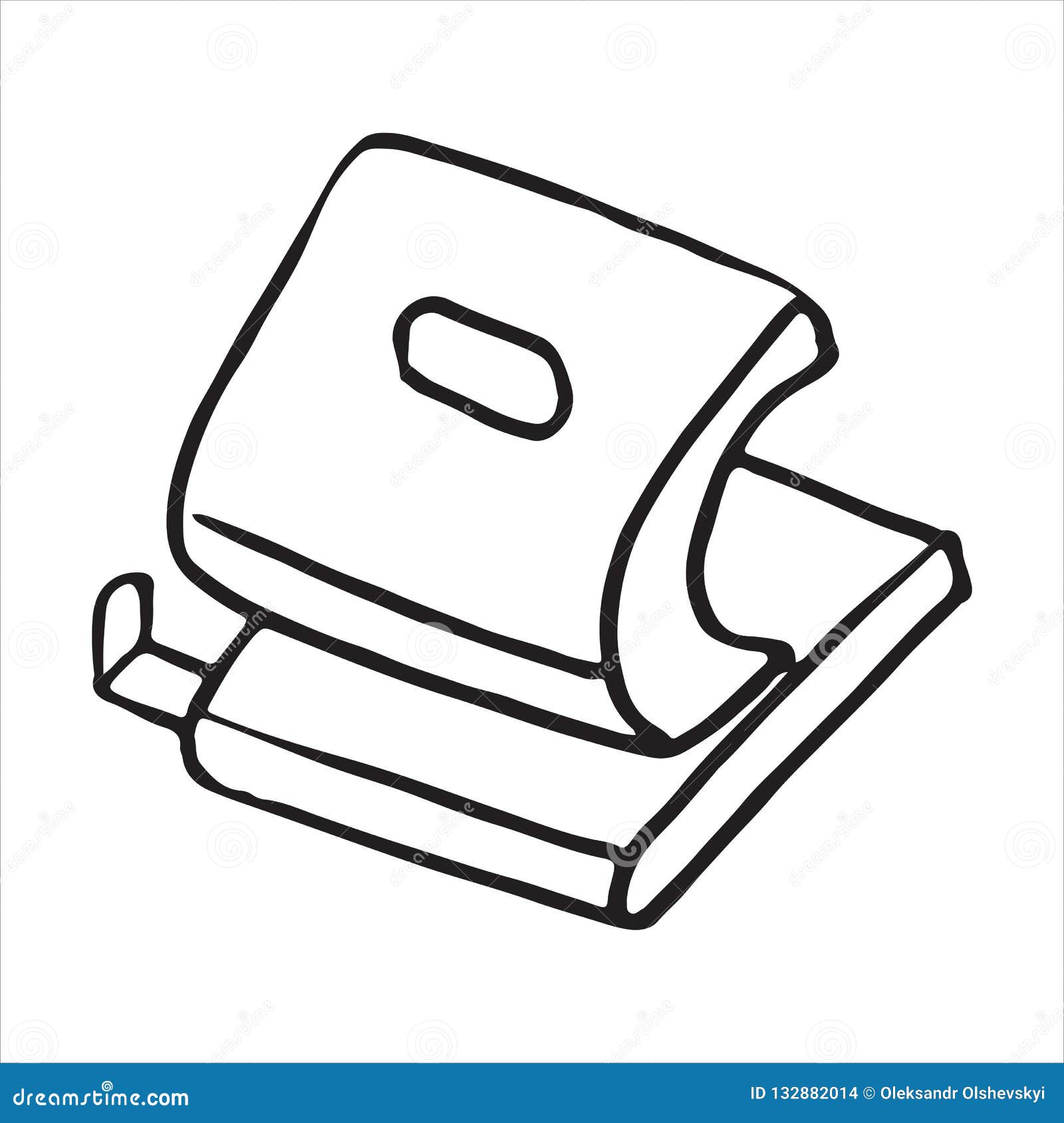 Perforateur De Trou Dans Le Style De Griffonnage Illustration de ...