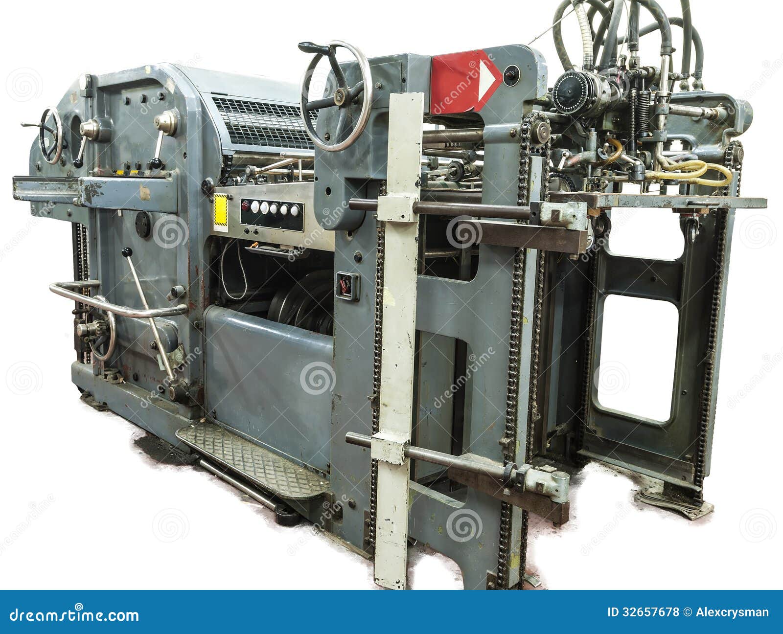 Perforation Machine and Print Cards Stock Photo - Image of machining ...