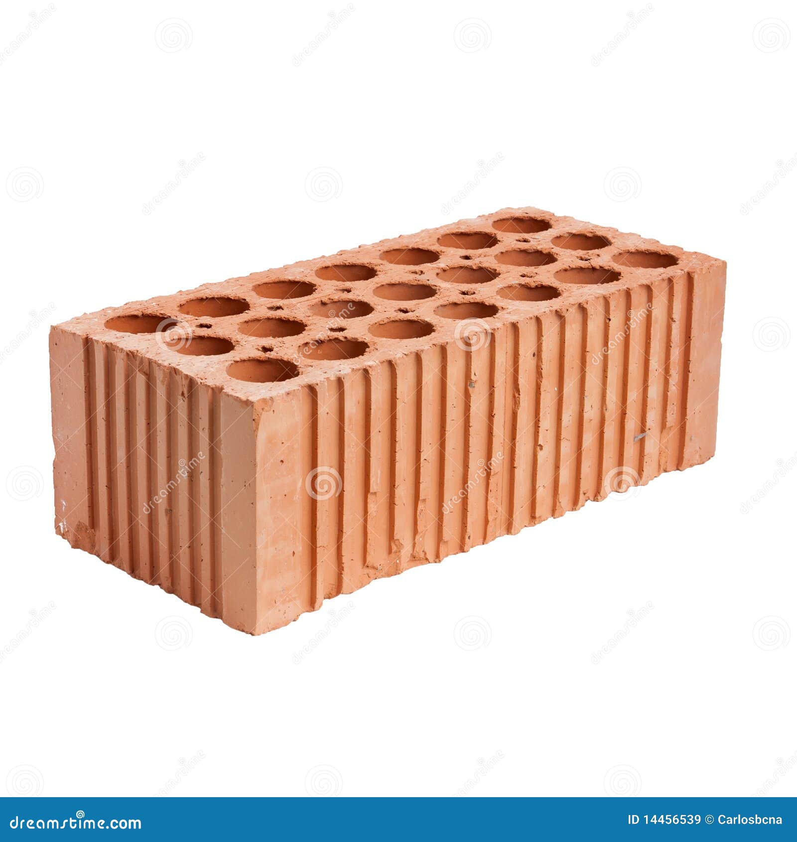 Perforierter Ziegelstein stockbild. Bild von löcher, nachricht - 14456539