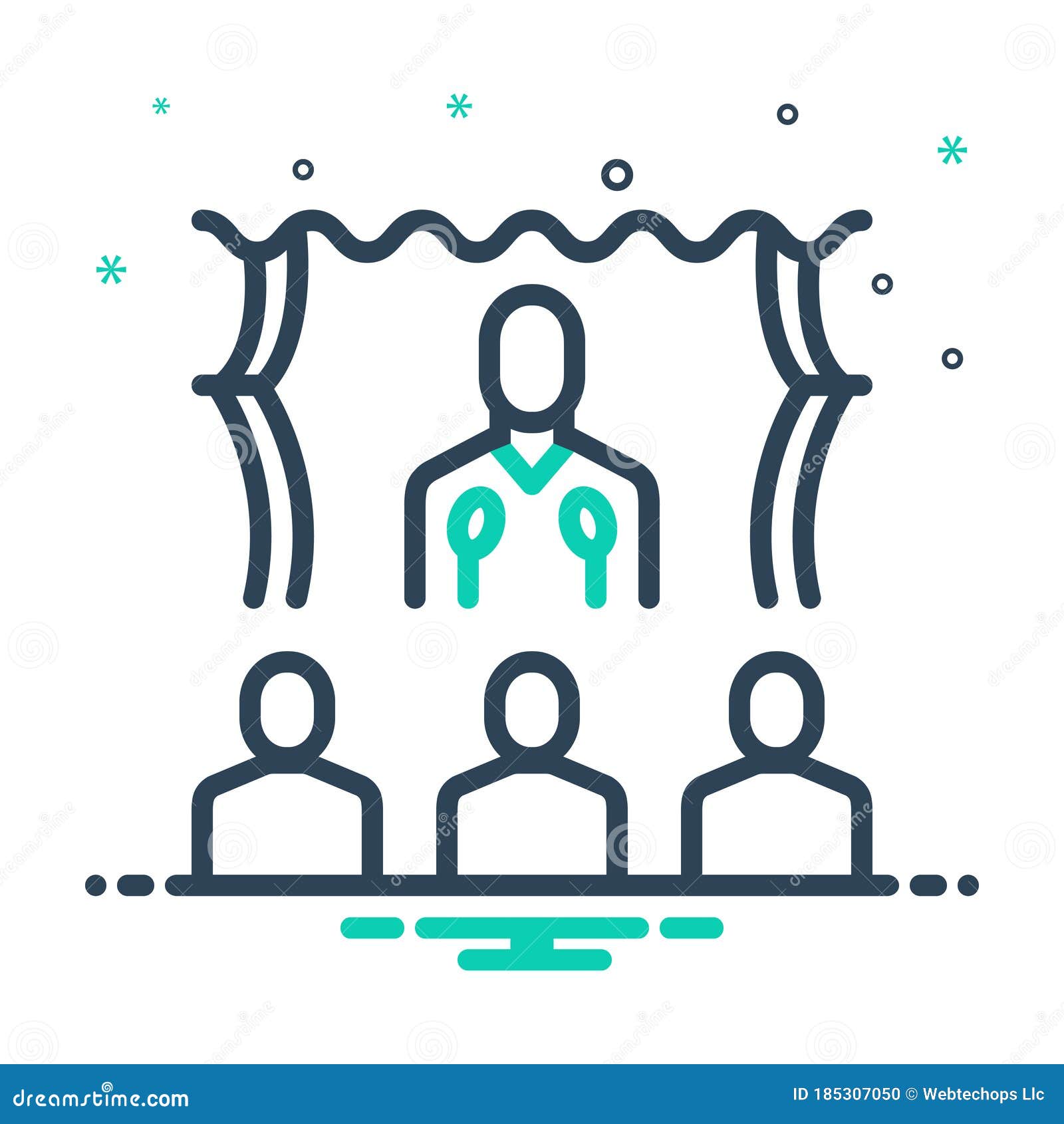 Mix Icon For Perform, Function And Staging Stock Illustration ...