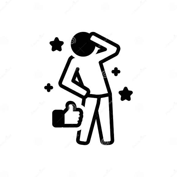 Black Solid Icon for Perform, Function and Performance Stock Vector ...