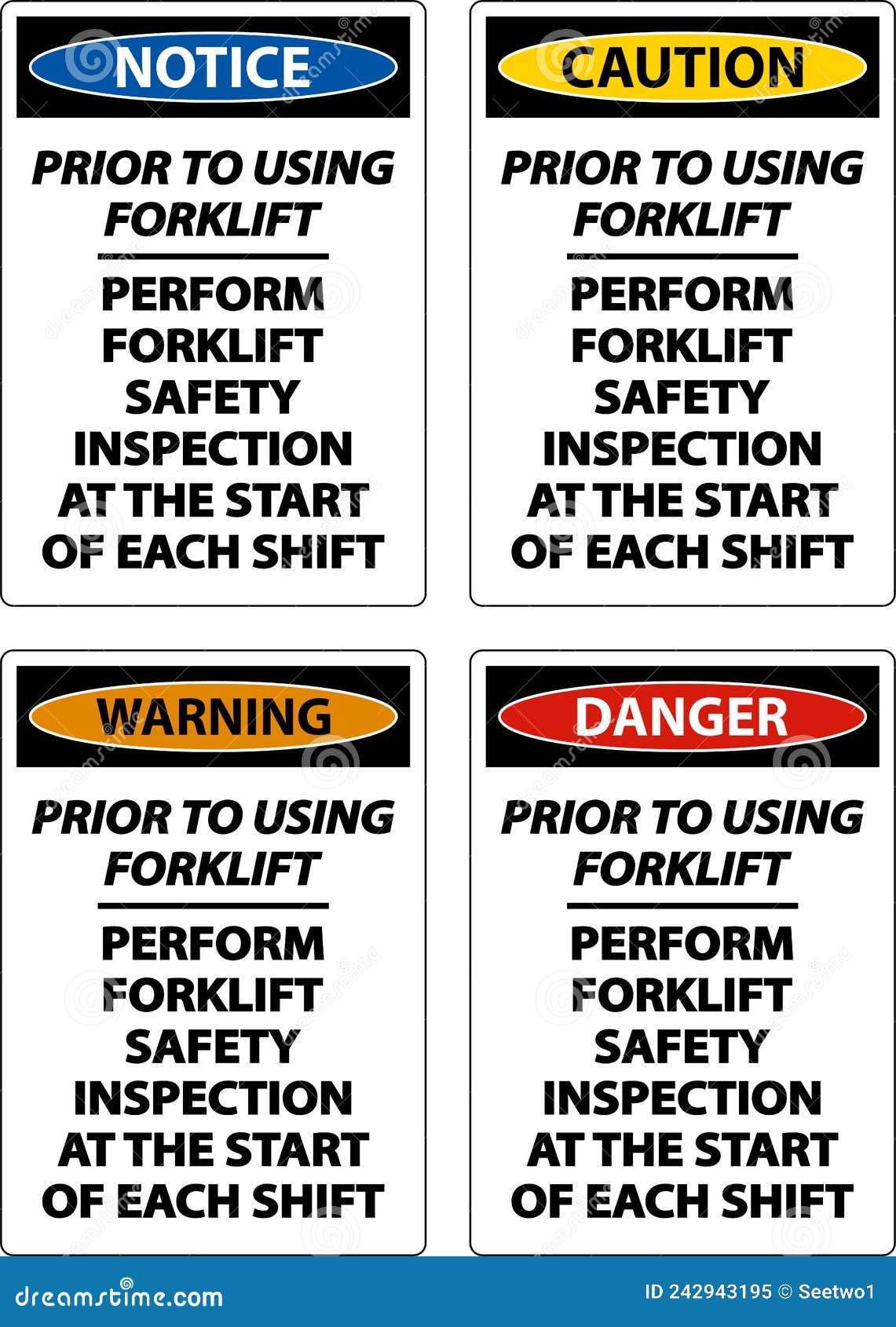 Perform Safety Inspection Sign on White Background Stock Vector ...