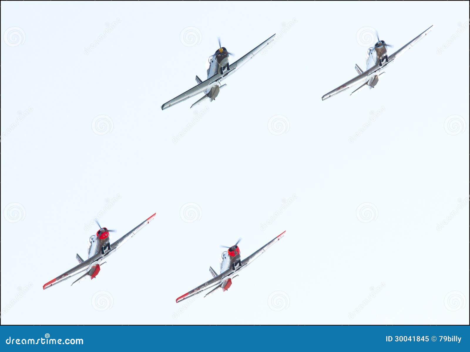 Aircraft in formation stock image. Image of composition - 30041845