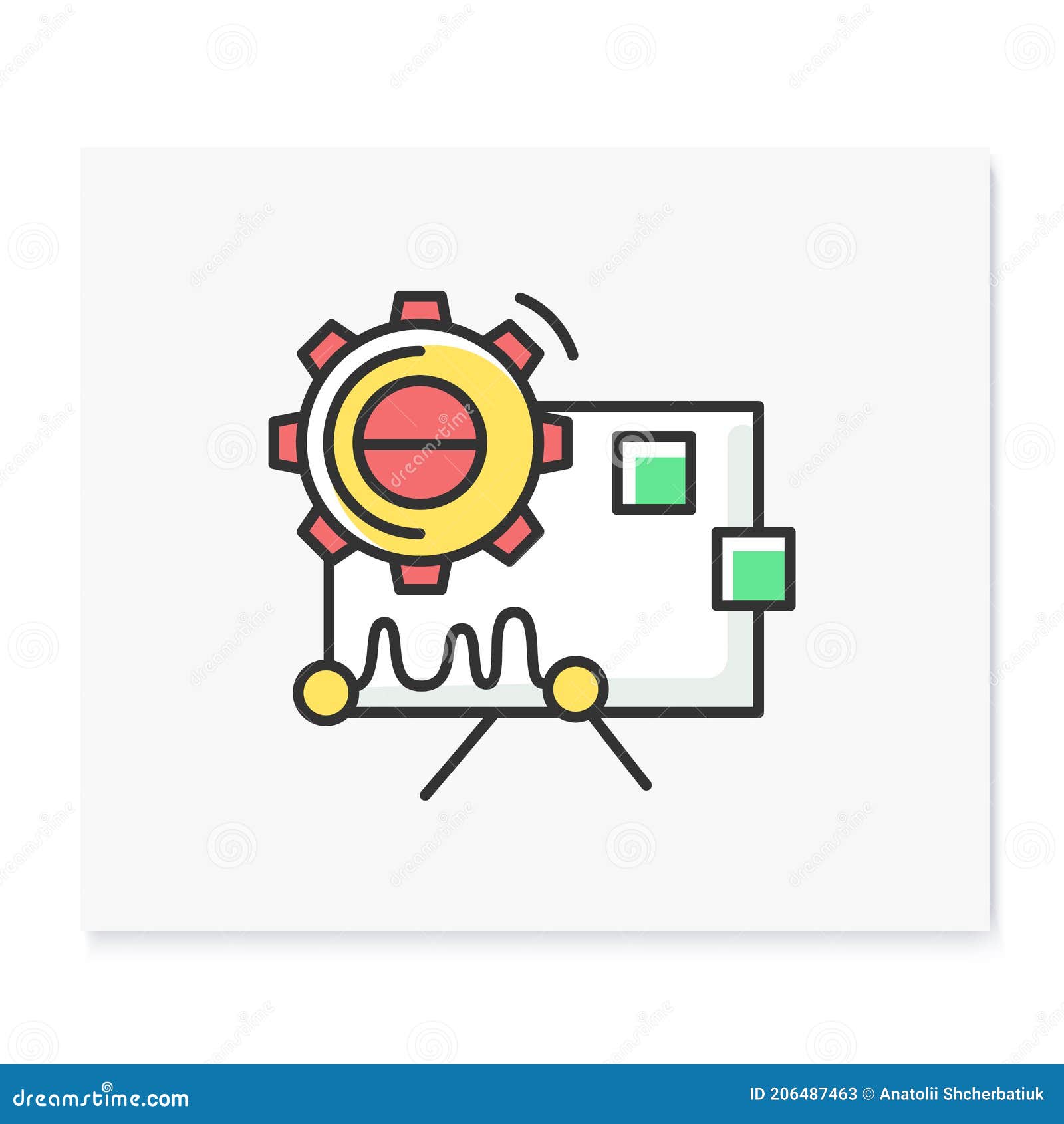 Performance Analysis Color Icon Stock Illustration - Illustration of ...