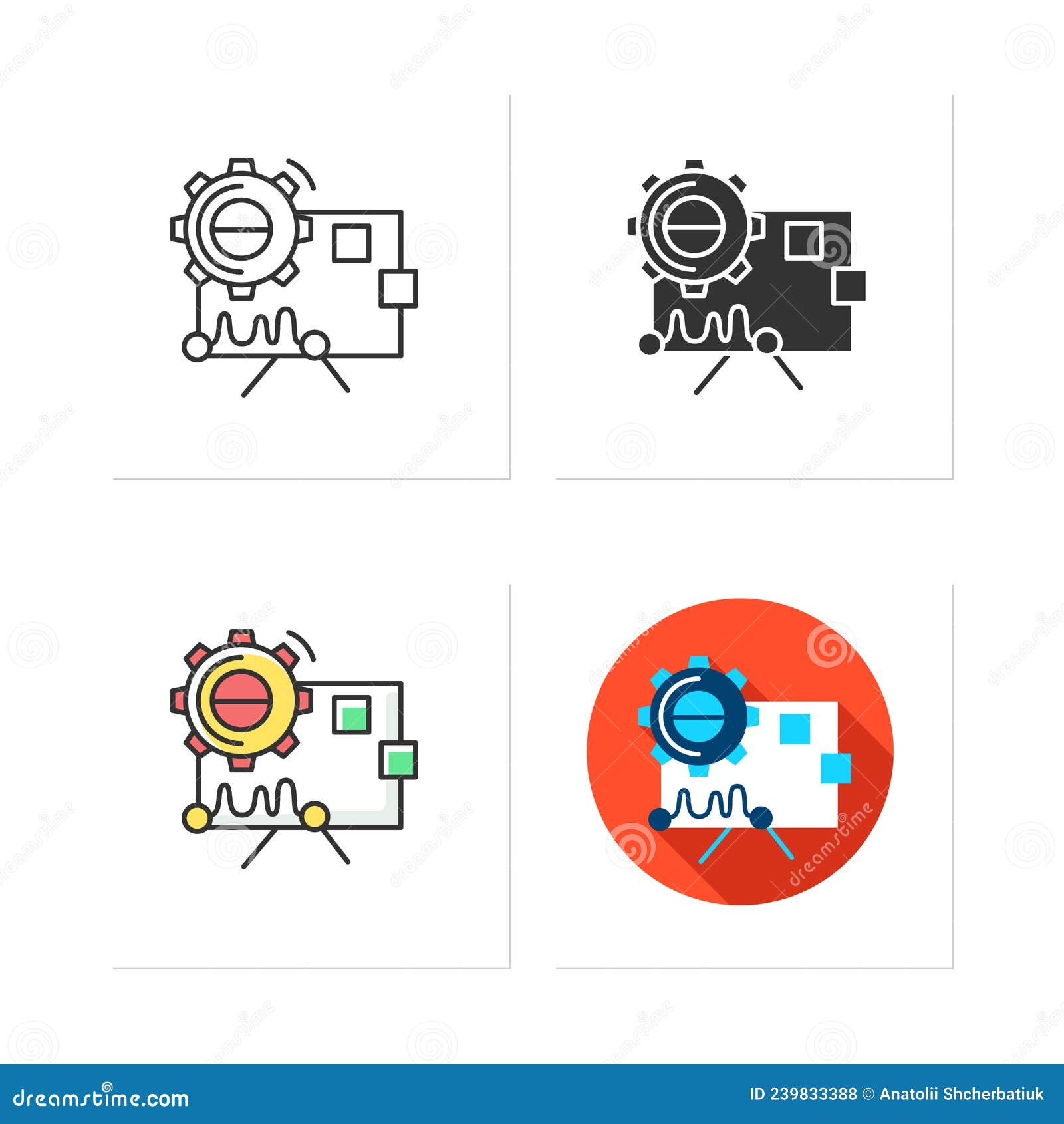 Performance Analysis Icons Set Stock Vector - Illustration of ...