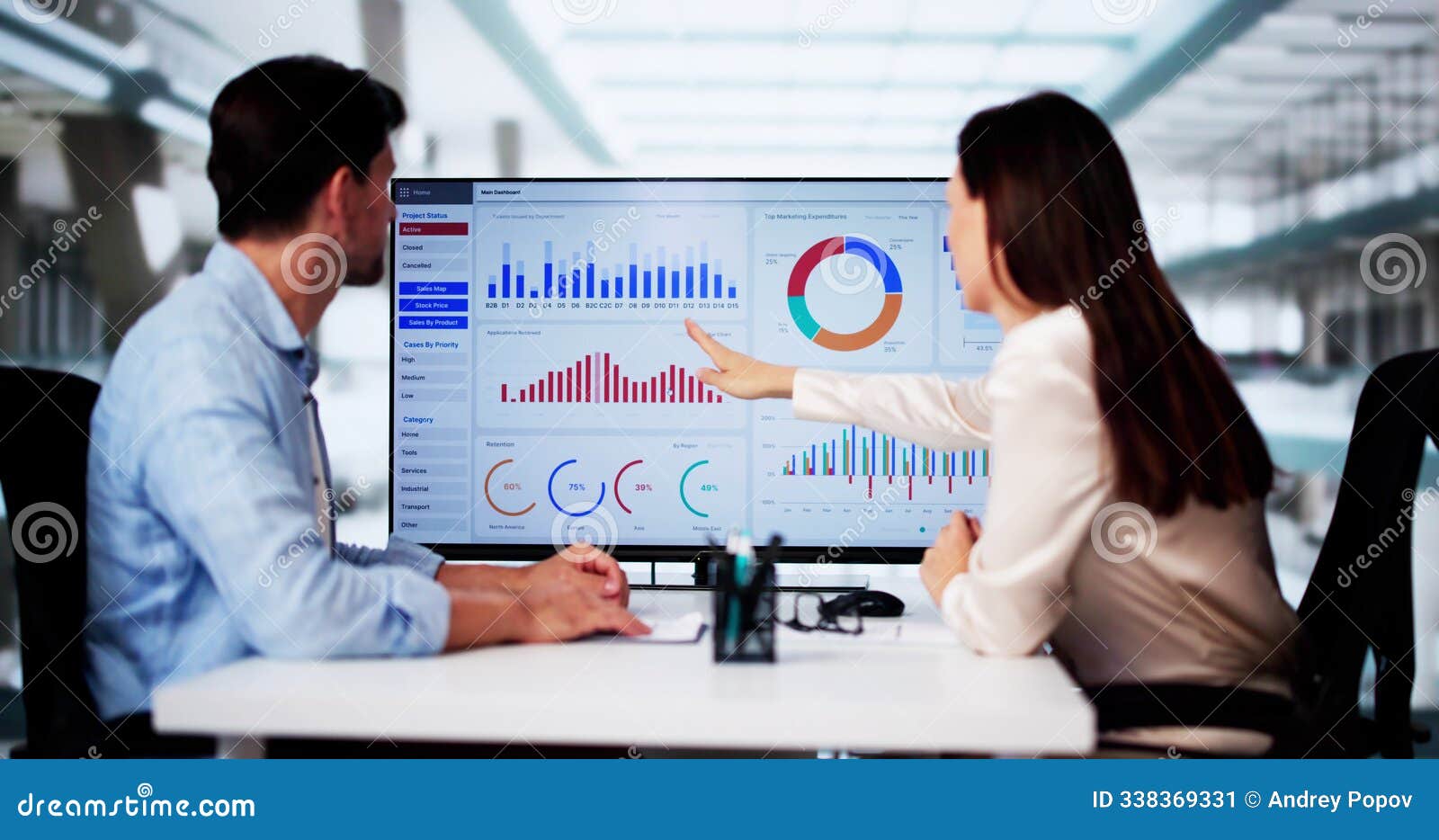 Performance Analytics Dashboard Tech on PC Screen Stock Image - Image ...