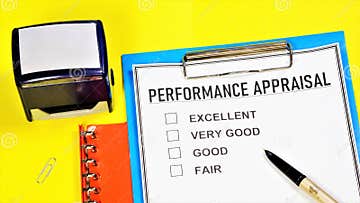 Performance Appraisal. Text Label in the Folder Stock Image - Image of ...