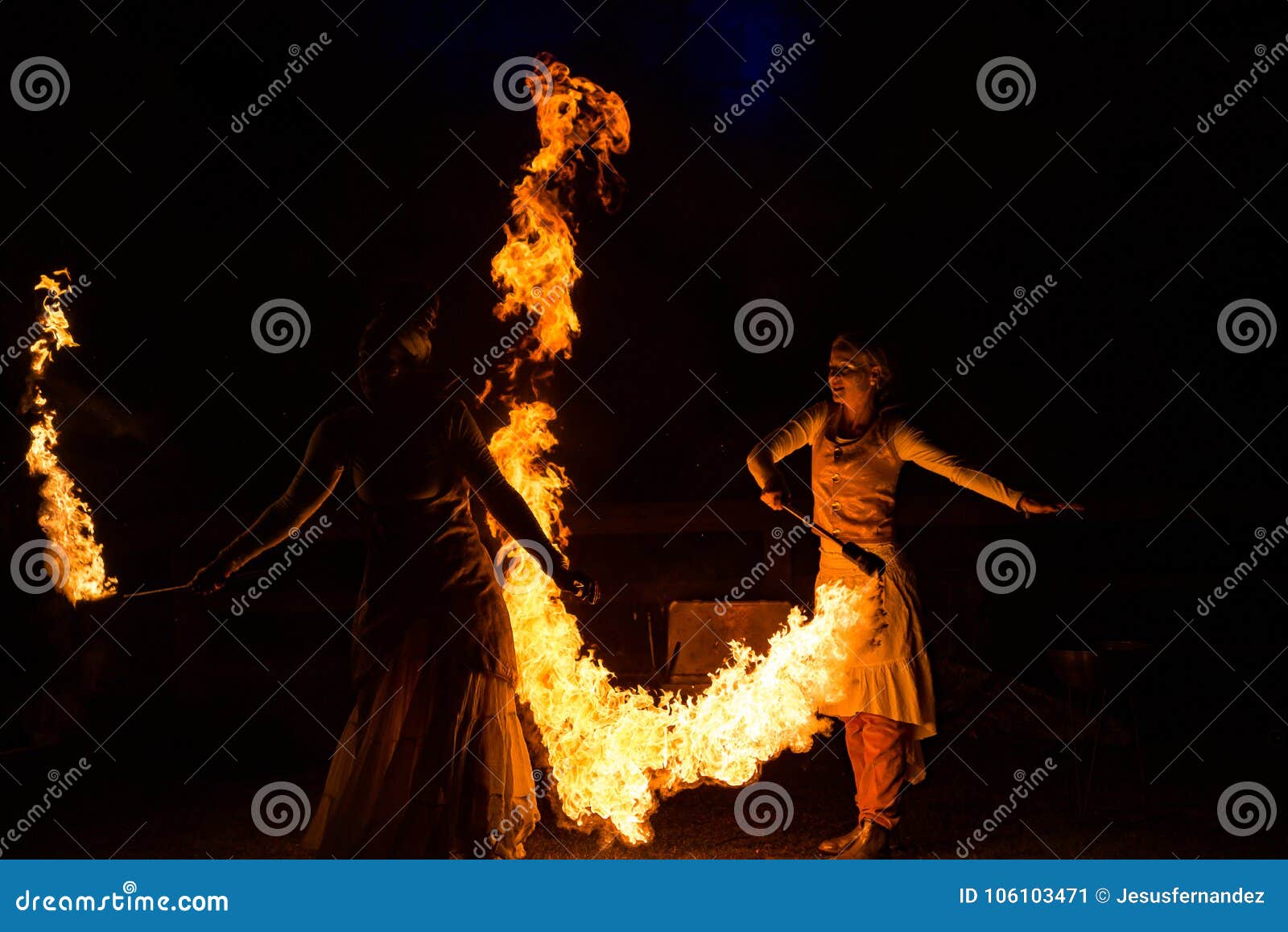 Performance Artists during Flame Show Editorial Photo - Image of ...
