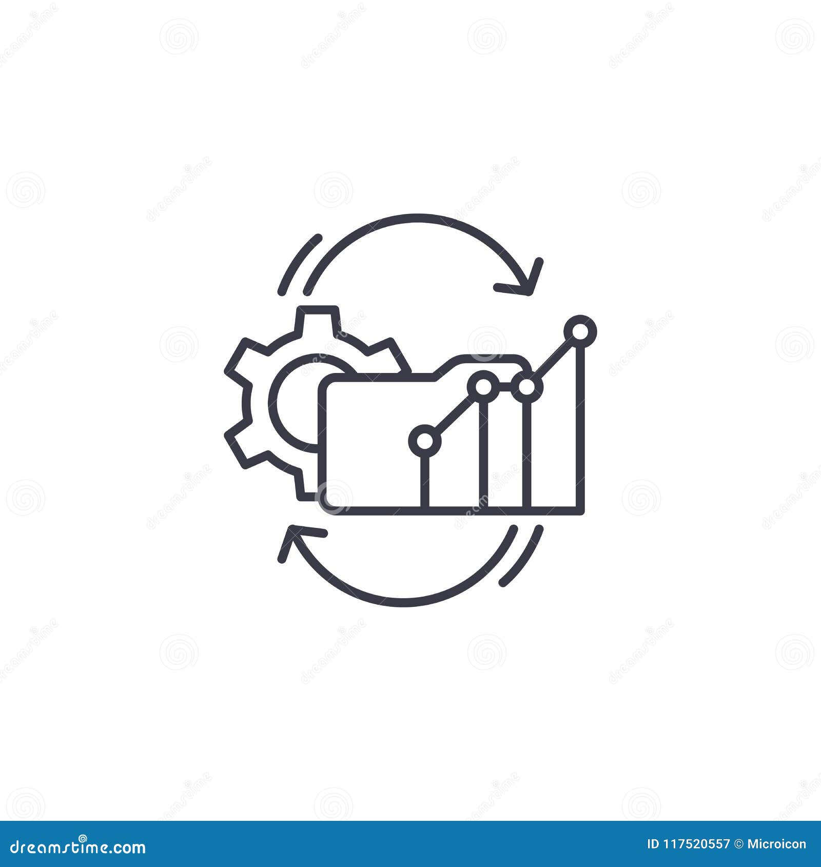 Performance Challenges Linear Icon Concept. Performance Challenges Line ...