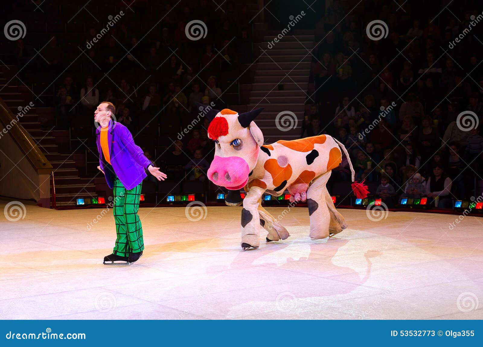 Performance of Clown Group of Moscow Circus on Ice Editorial Stock ...