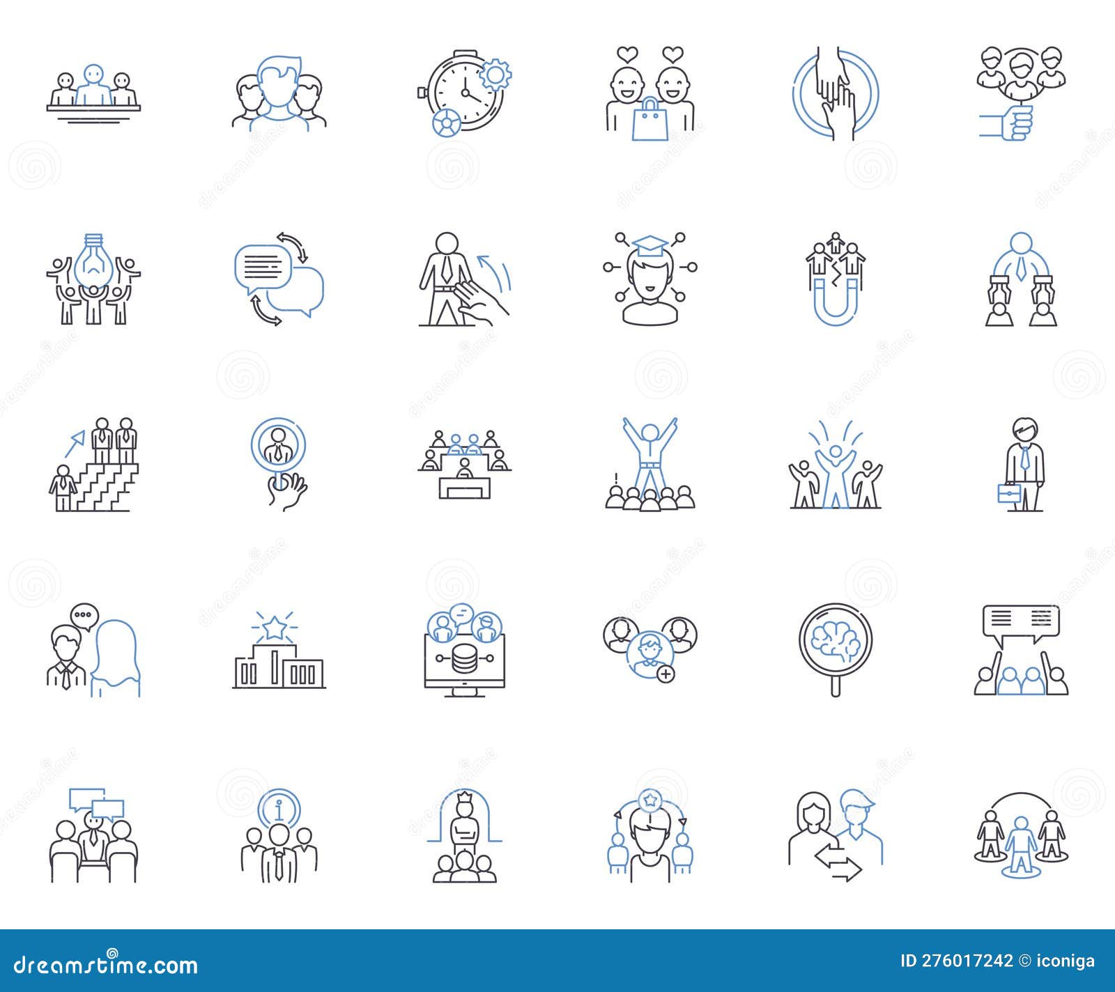 Performance Coaching Line Icons Collection. Goal-setting, Action ...