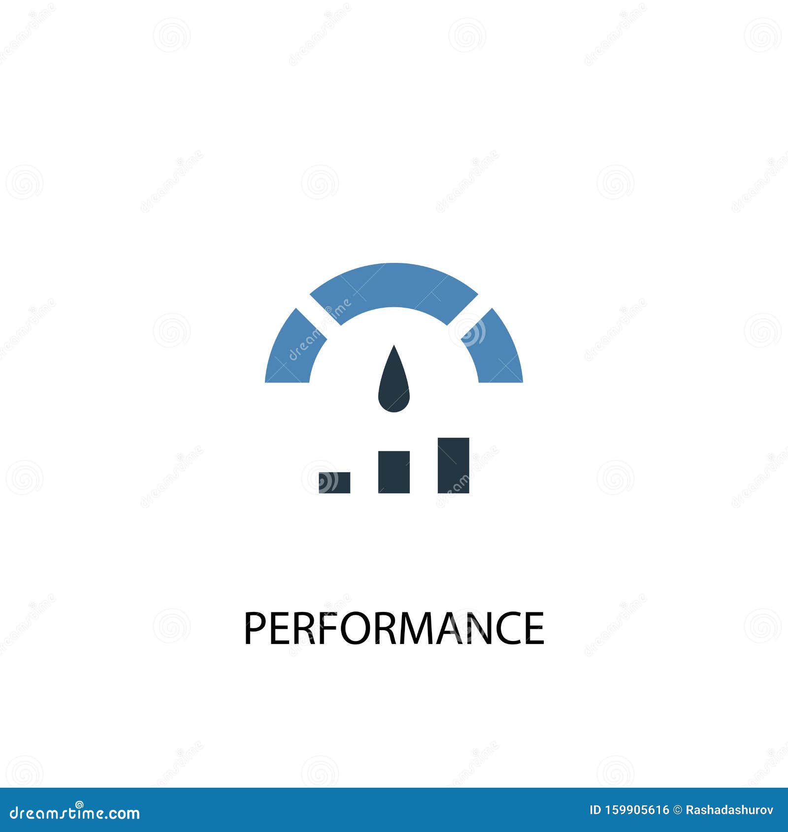 Performance Concept 2 Colored Icon Stock Vector - Illustration of ...