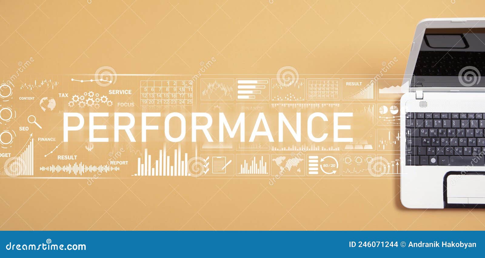 Performance Concept. Growth Graphs. Data Analytics Report Stock ...