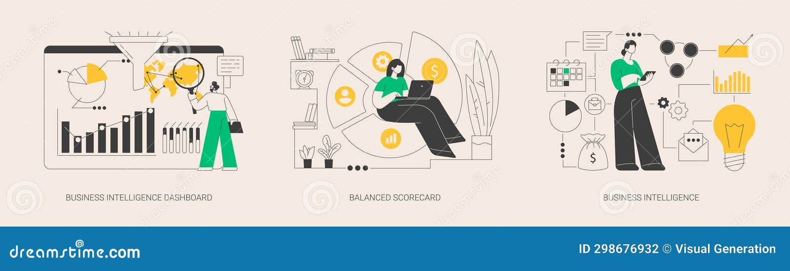 Performance Data Visualization Abstract Concept Vector Illustrations ...