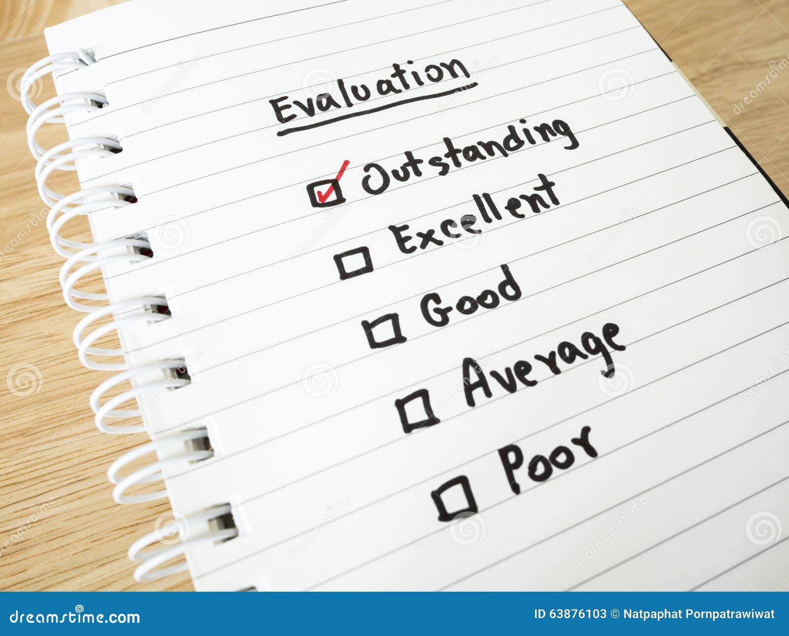 Performance Evaluation Check Box 2 Stock Image - Image of grade ...