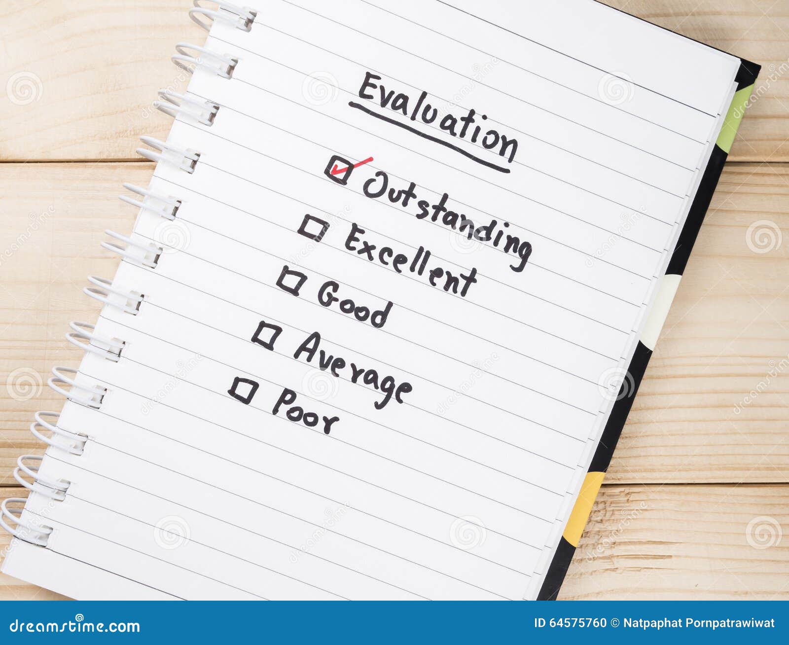 Performance Evaluation Check Box 8 Stock Photo - Image of business ...