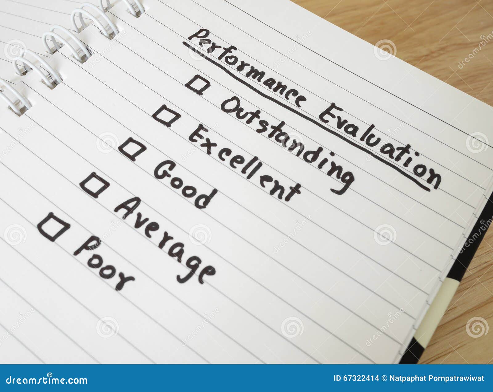 Performance Evaluation Check Box 10 Stock Photo - Image of business ...