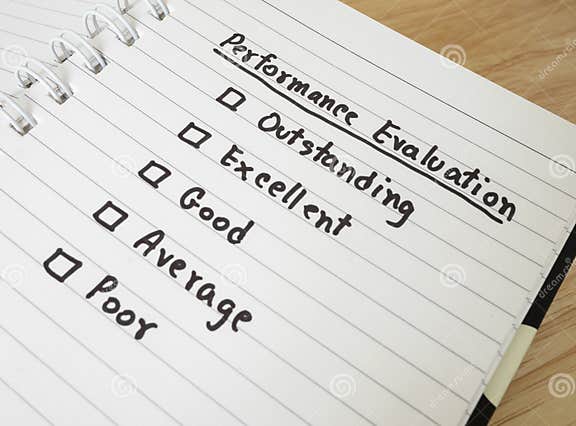 Performance Evaluation Check Box 10 Stock Photo - Image of business ...