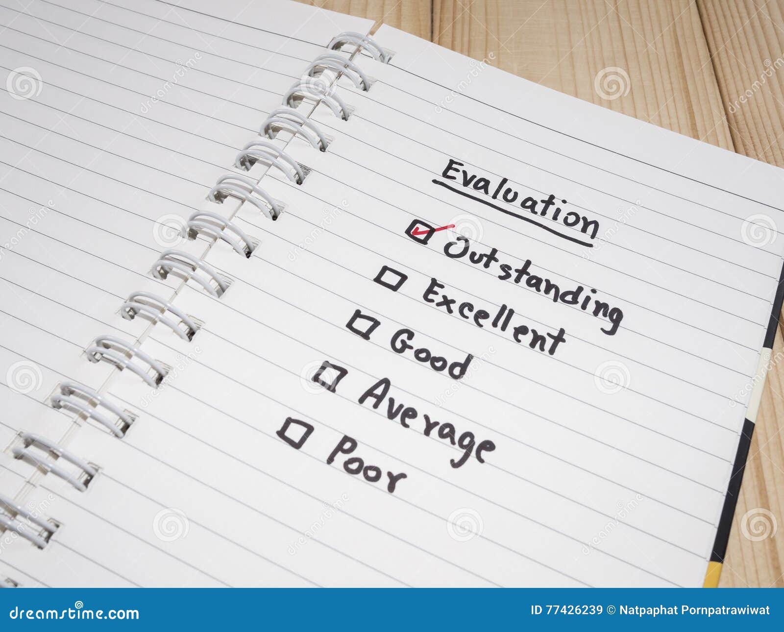 Performance Evaluation Check Box 18 Stock Image - Image of feedback ...