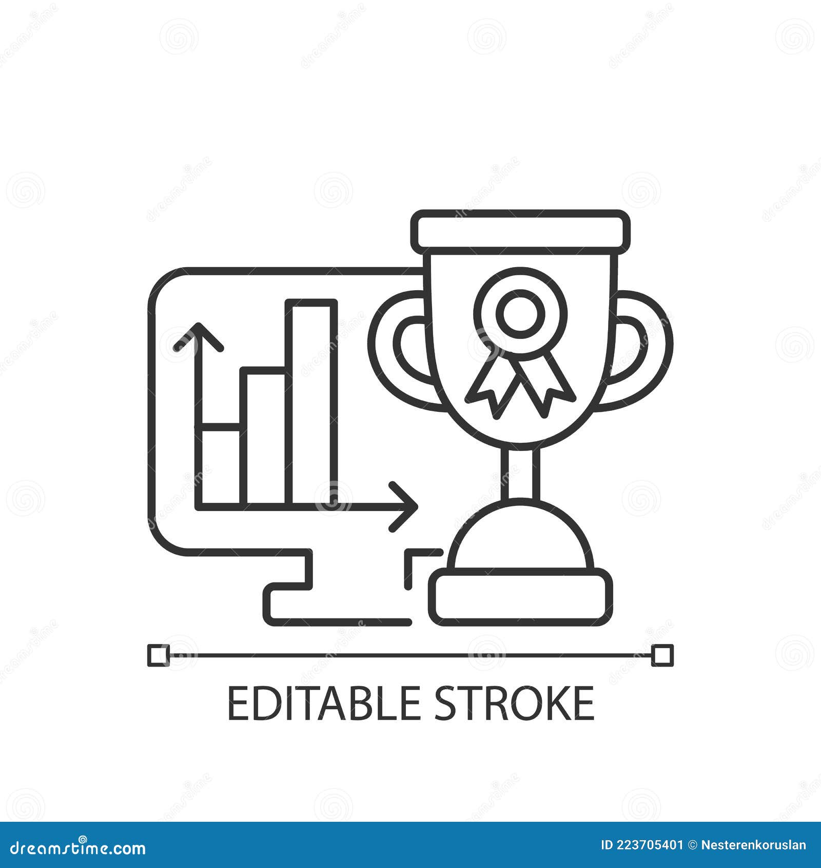 Performance Evaluation Linear Icon Stock Vector - Illustration of icon ...