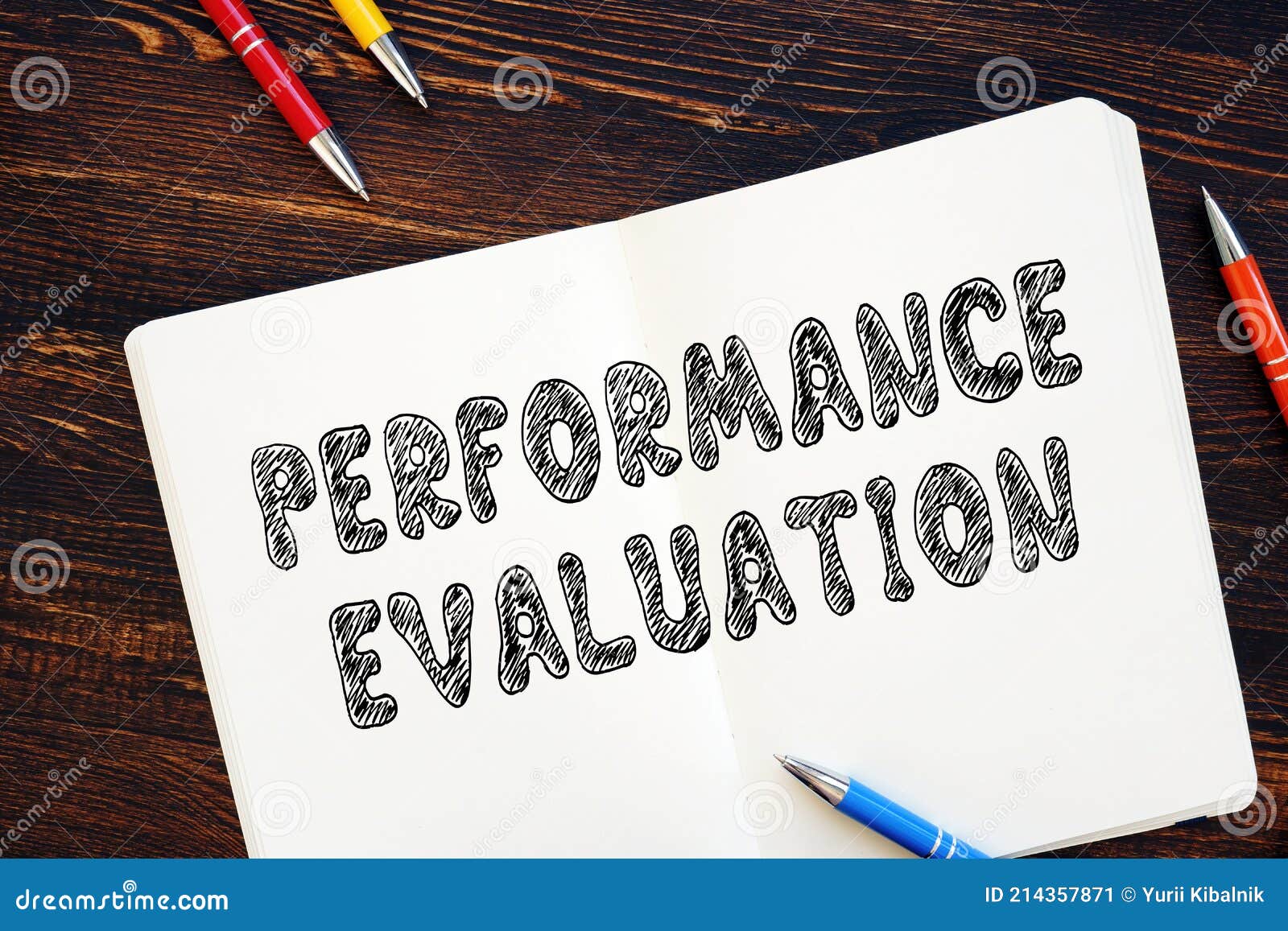 Performance Evaluation Phrase on the Piece of Paper Stock Illustration ...