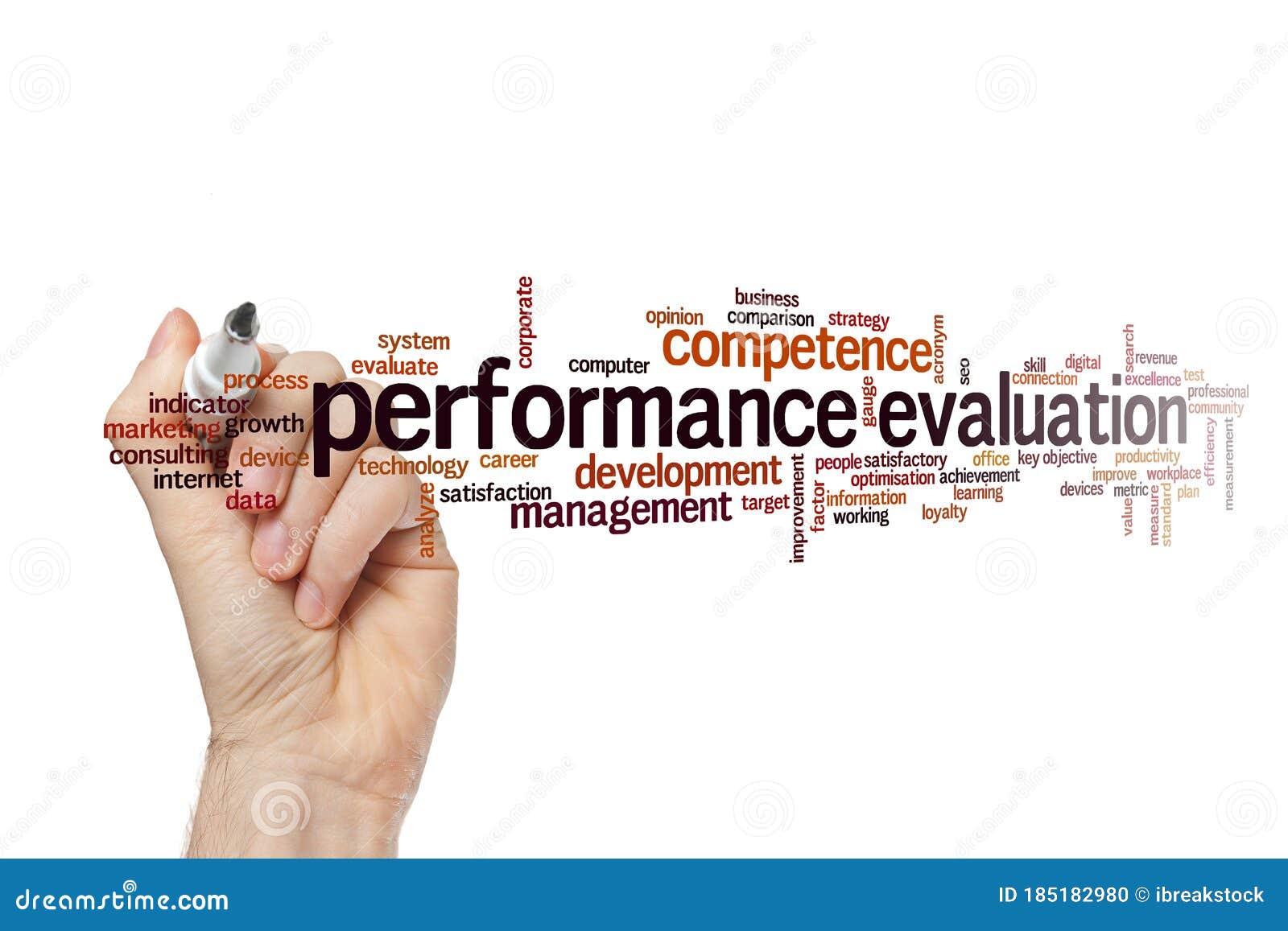 Performance Evaluation Word Cloud Concept Stock Illustration ...